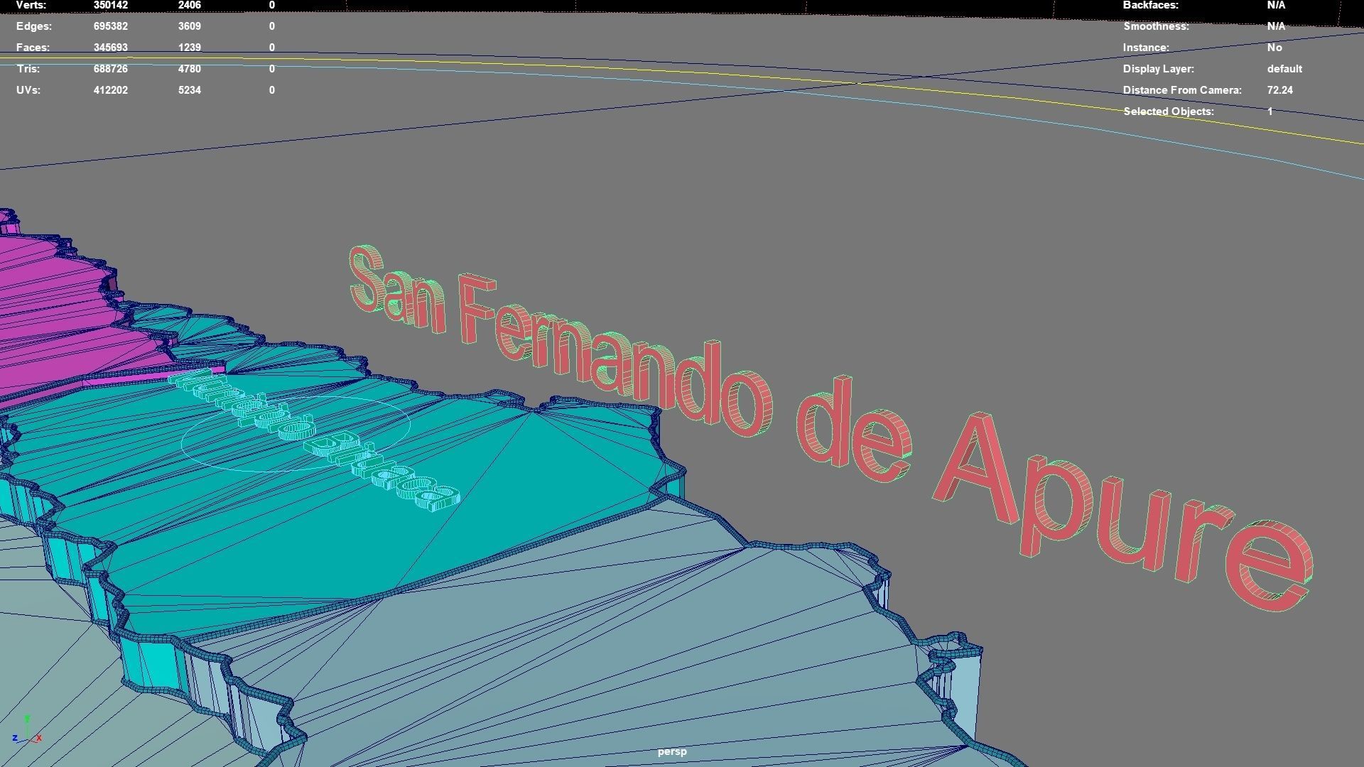 Apure State Venezuela map region geography political geographic 3D ...