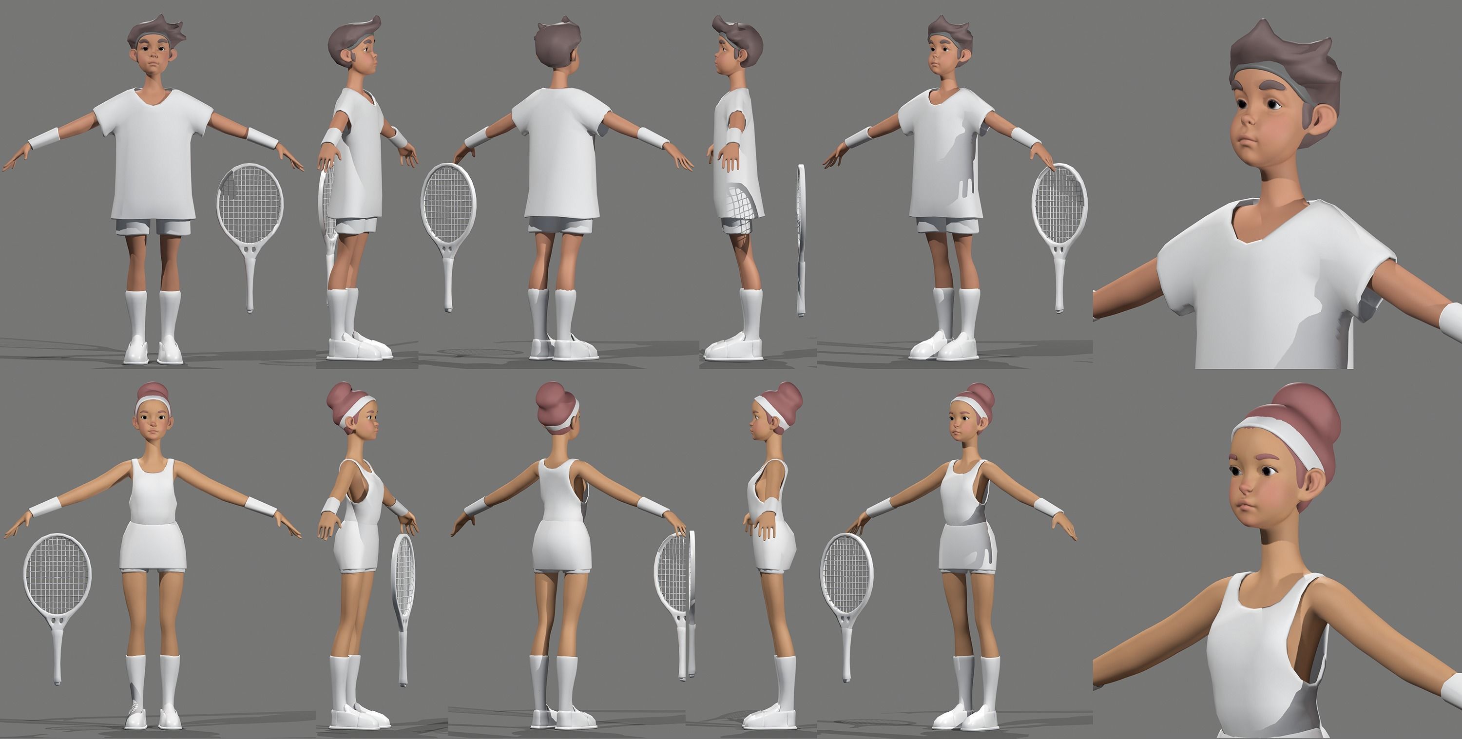 Cartoon Characters Original Concept 3D model | CGTrader