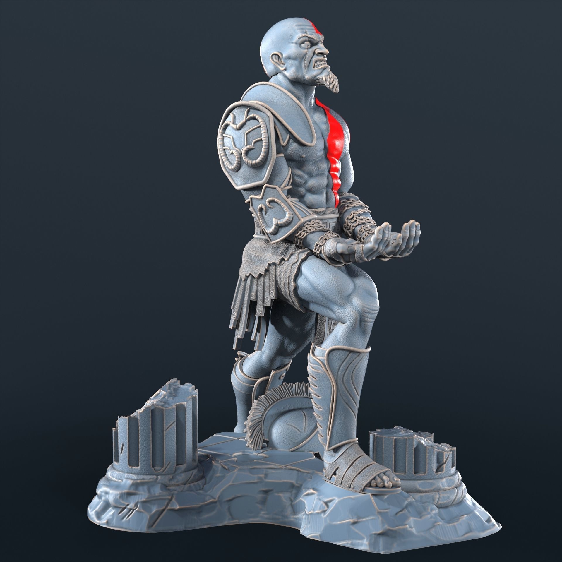 Kratos Gow 3 joystick holder 3D model 3D printable | CGTrader