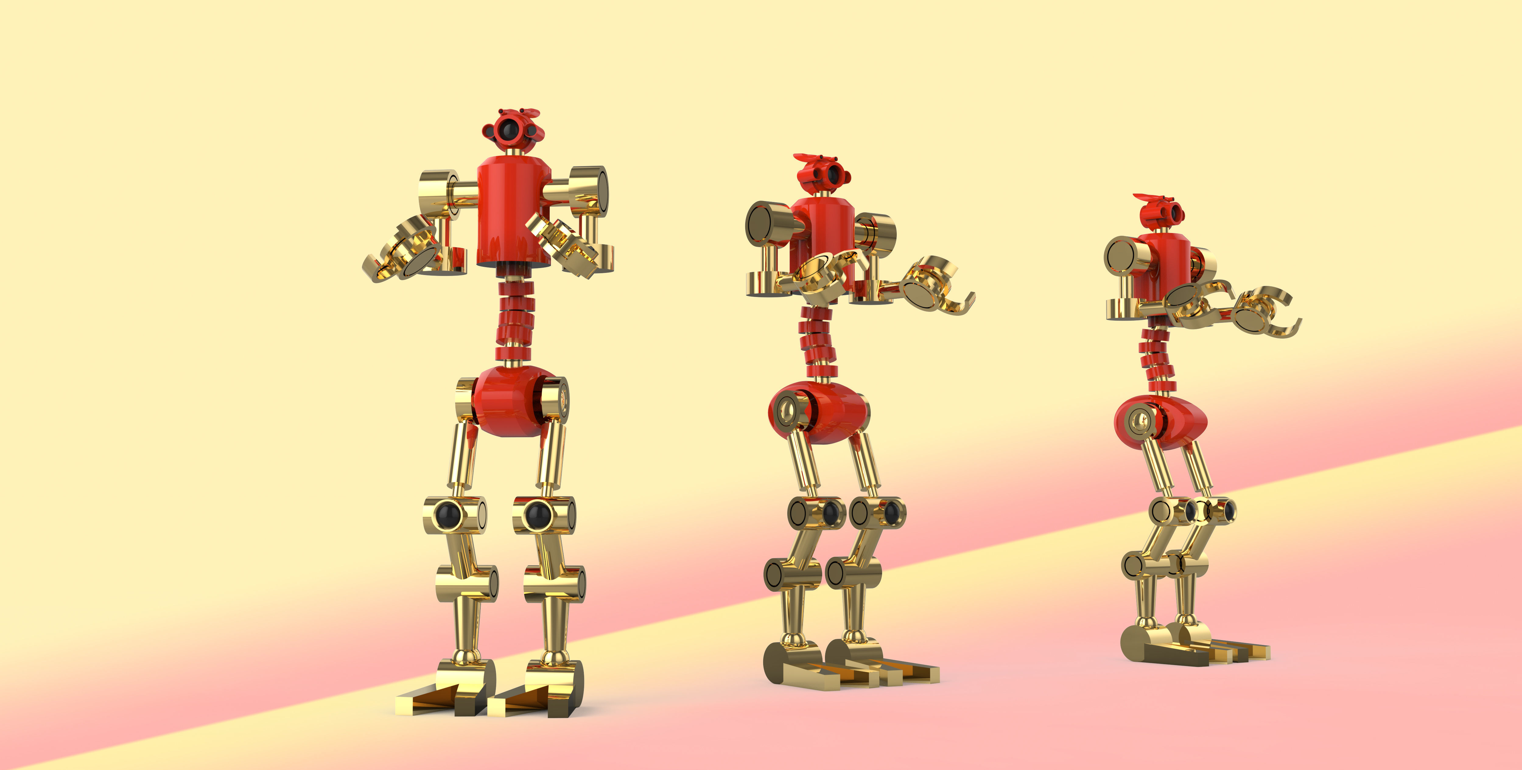 The Radiant Red Robot 3D model | CGTrader