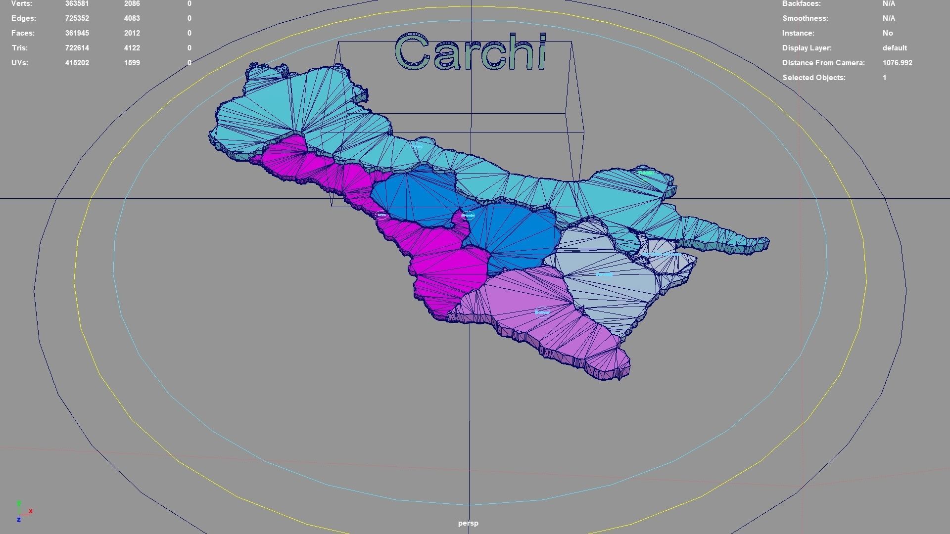 Carchi Ecuador map region geography political geographic 3D model ...
