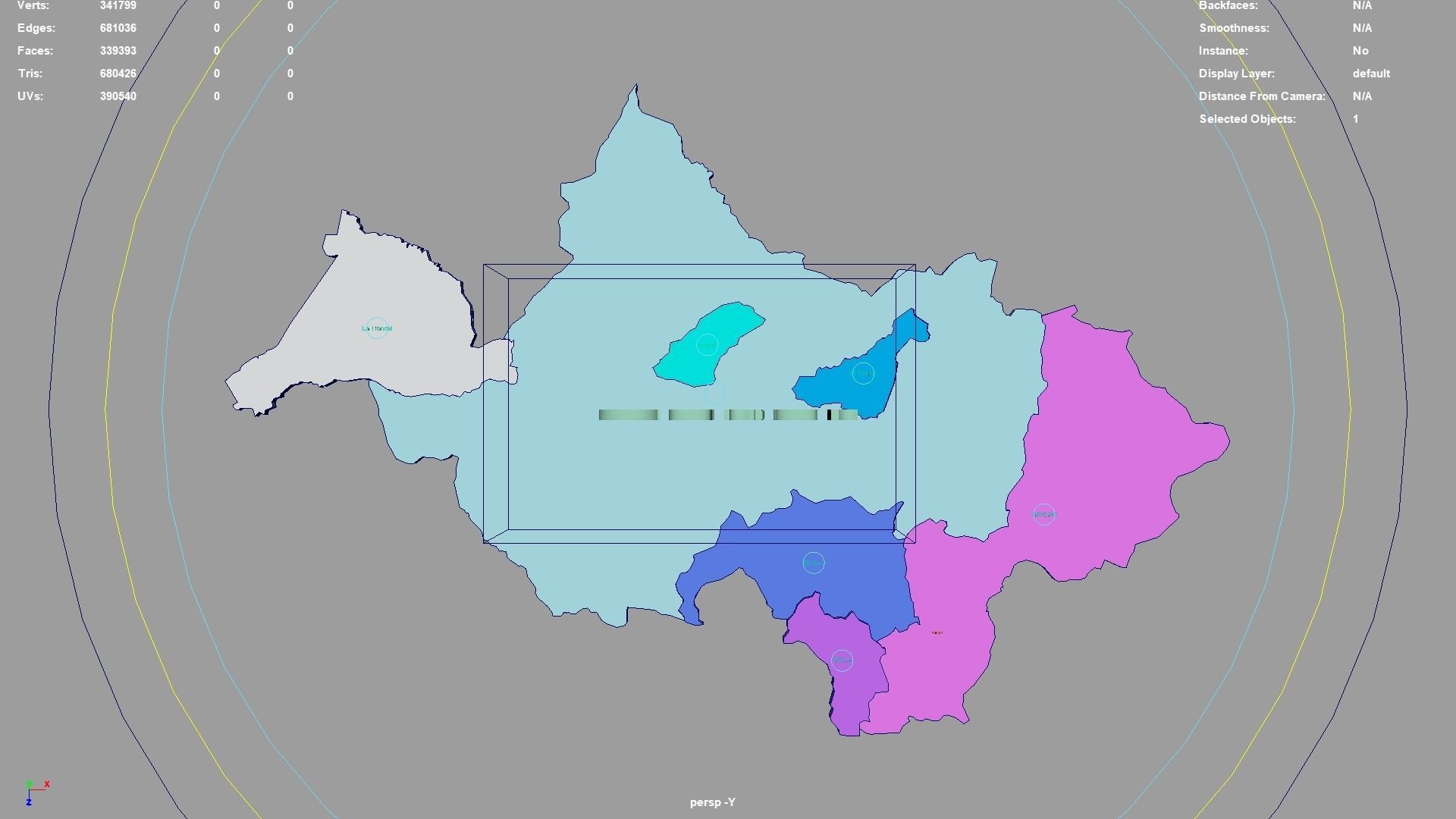 Canar Ecuador map region geography political geographic 3D model rigged ...