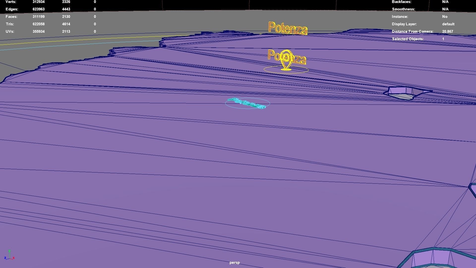 Basilicata Italy map region geography political geographic 3D model ...