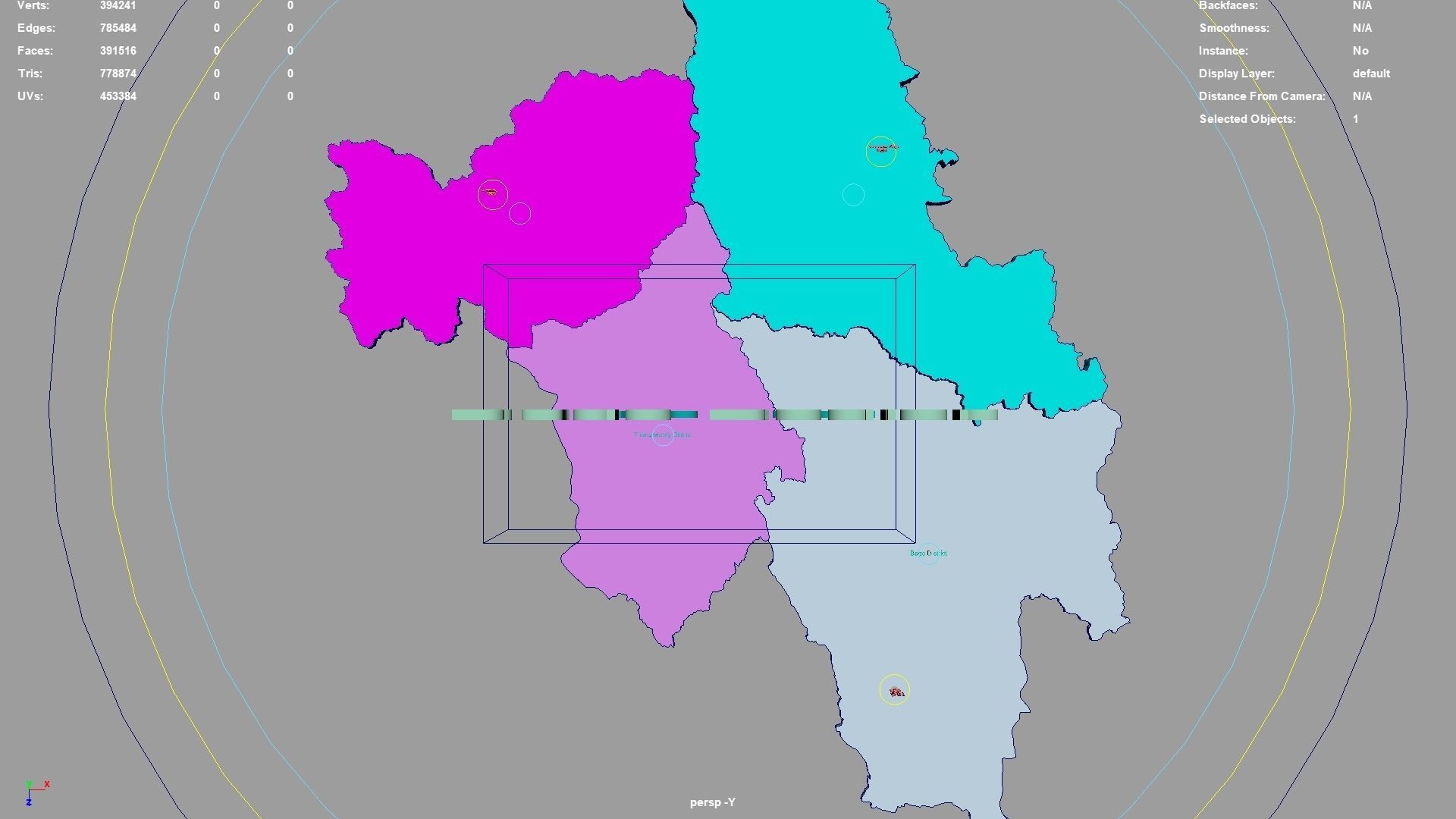 Bago Region Myanmar map region geography political geographic 3D model ...