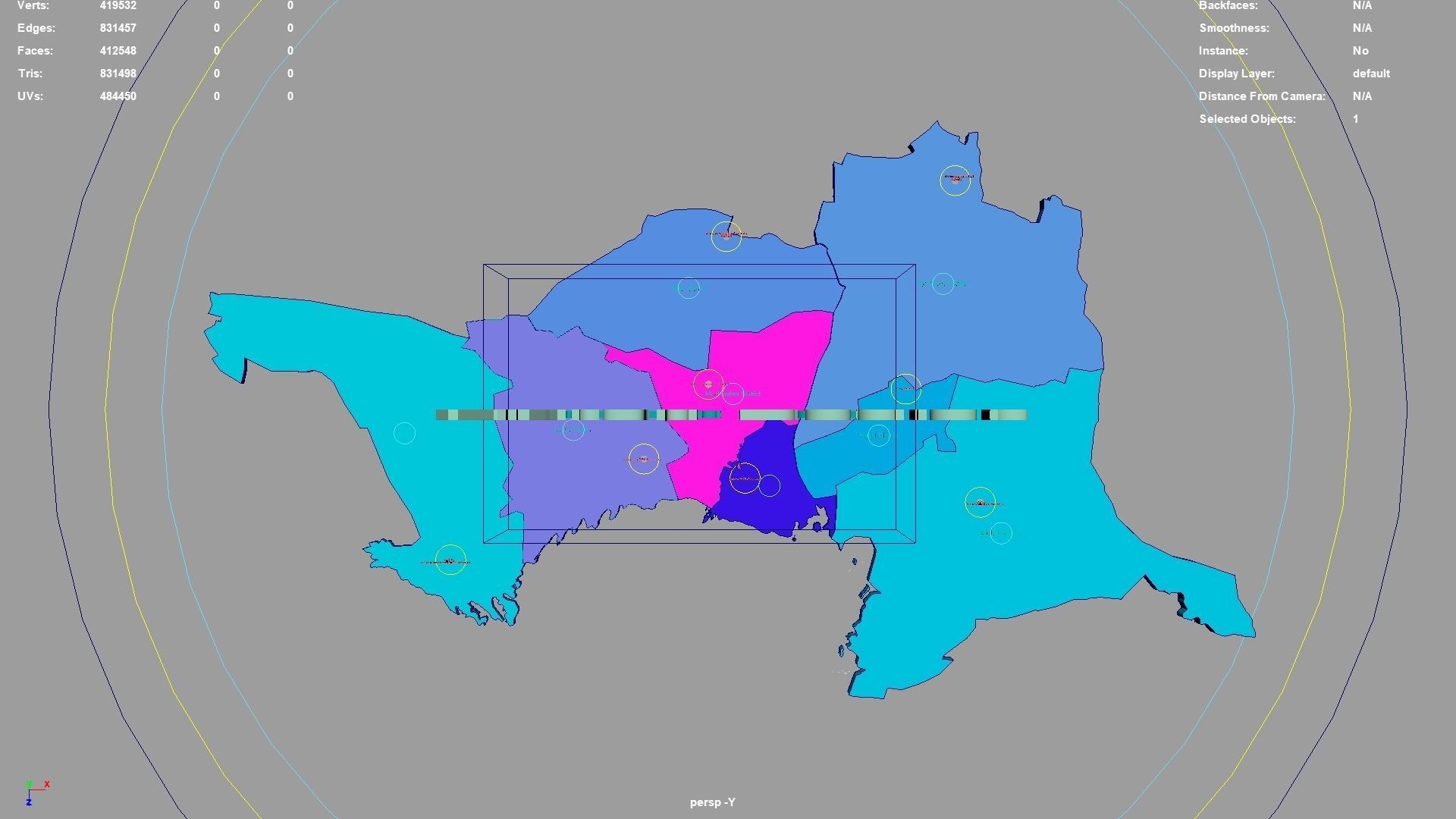 Atyrau Region Kazakhstan map region geography political 3D model rigged ...