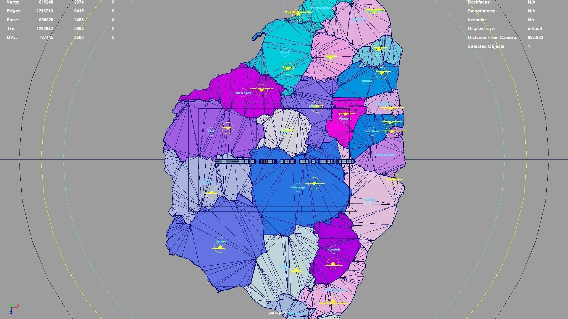 Atlantico RAP Caribe Colombia map region geography political 3D model ...