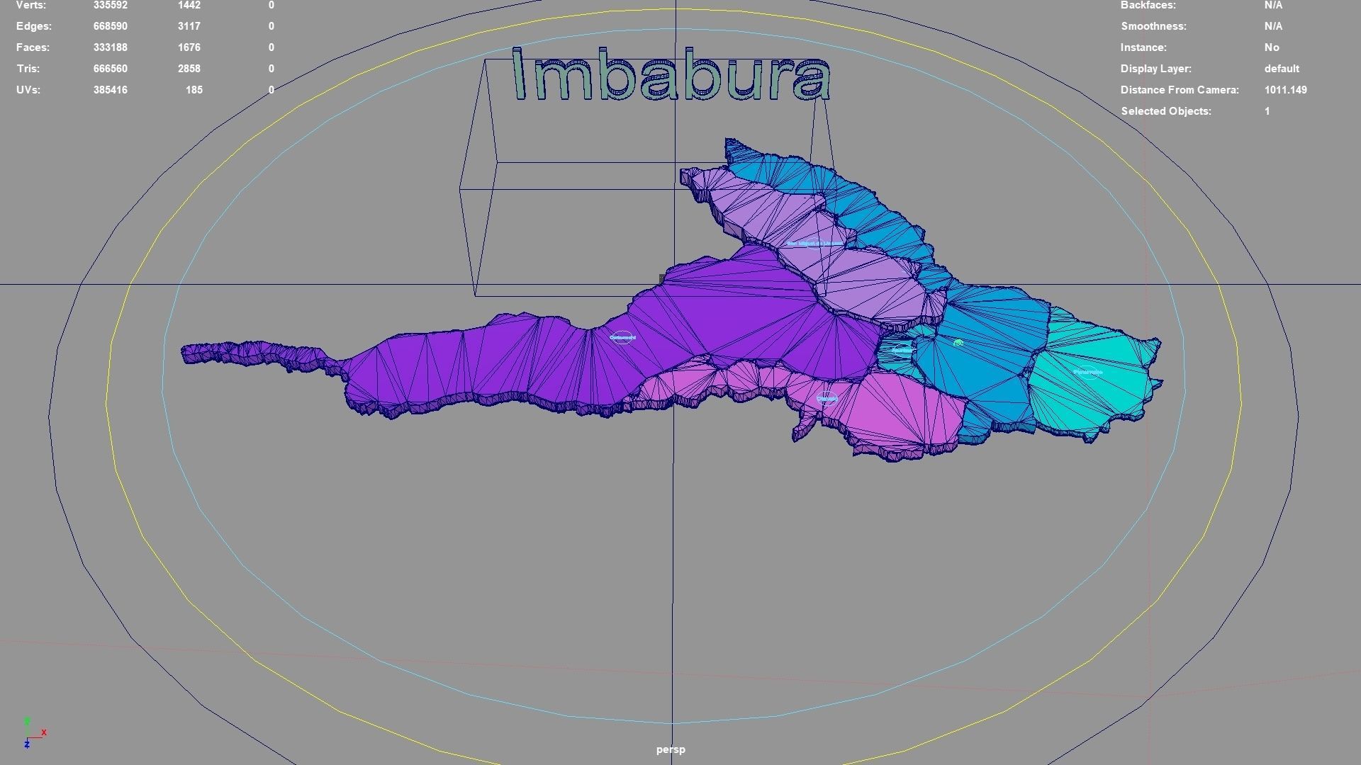 Imbabura Ecuador map region geography political geographic 3D model ...
