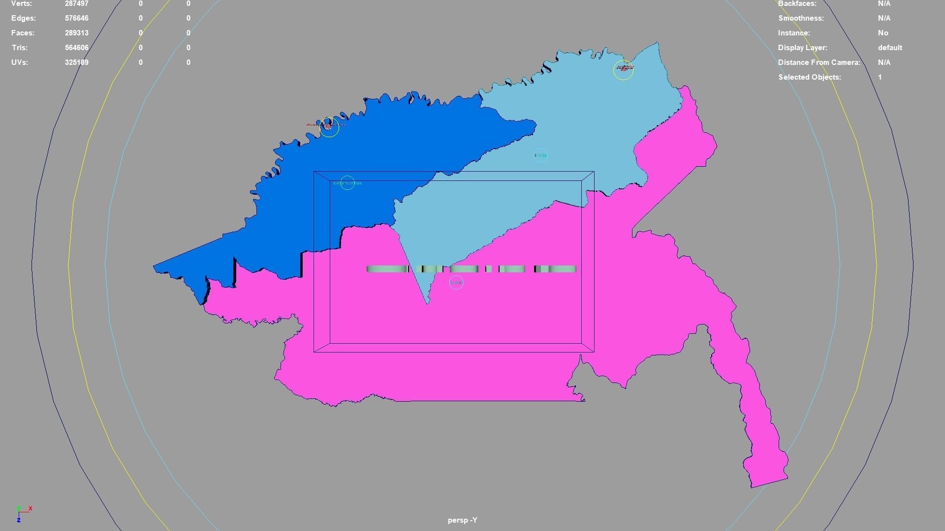 Guainia RAP Amazonia Colombia map region geography political 3D model ...