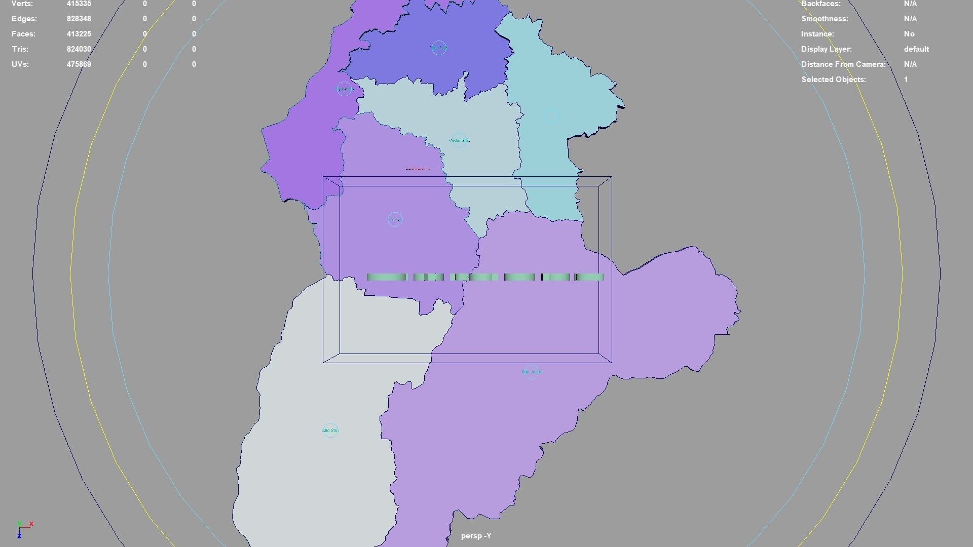 Cordoba RAP Caribe Colombia map region geography political 3D model ...