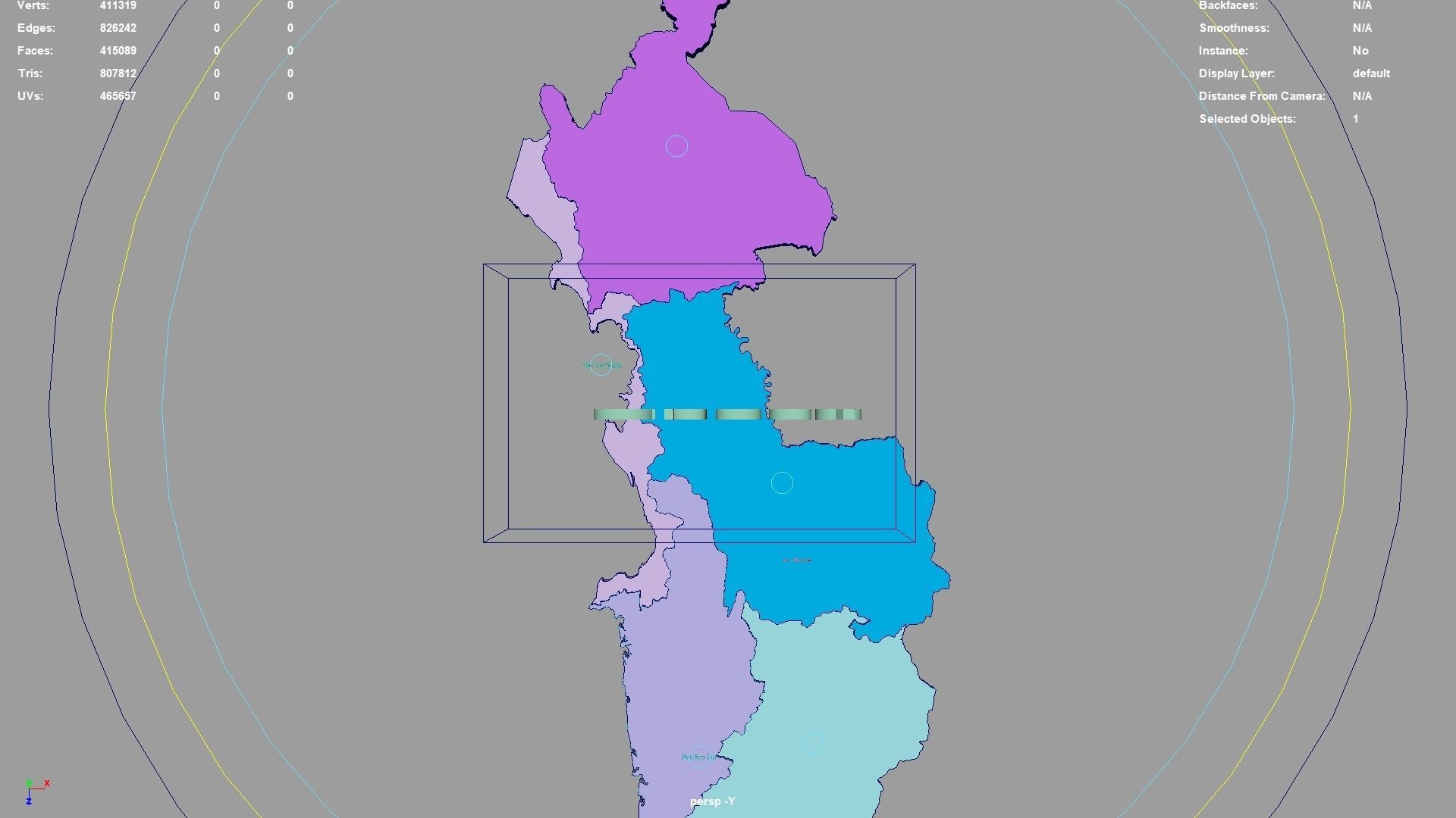 Choco RAP Pacifico Colombia map region geography political 3D model ...