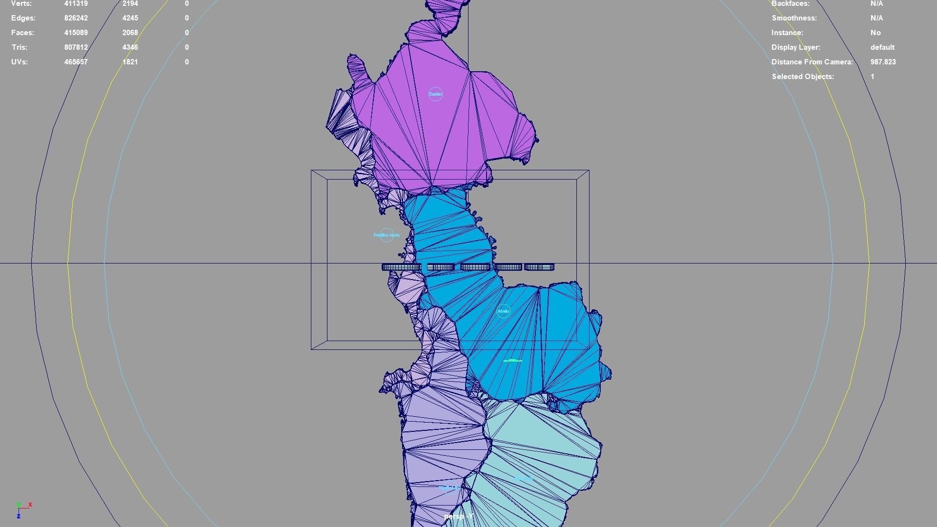 Choco RAP Pacifico Colombia map region geography political 3D model ...