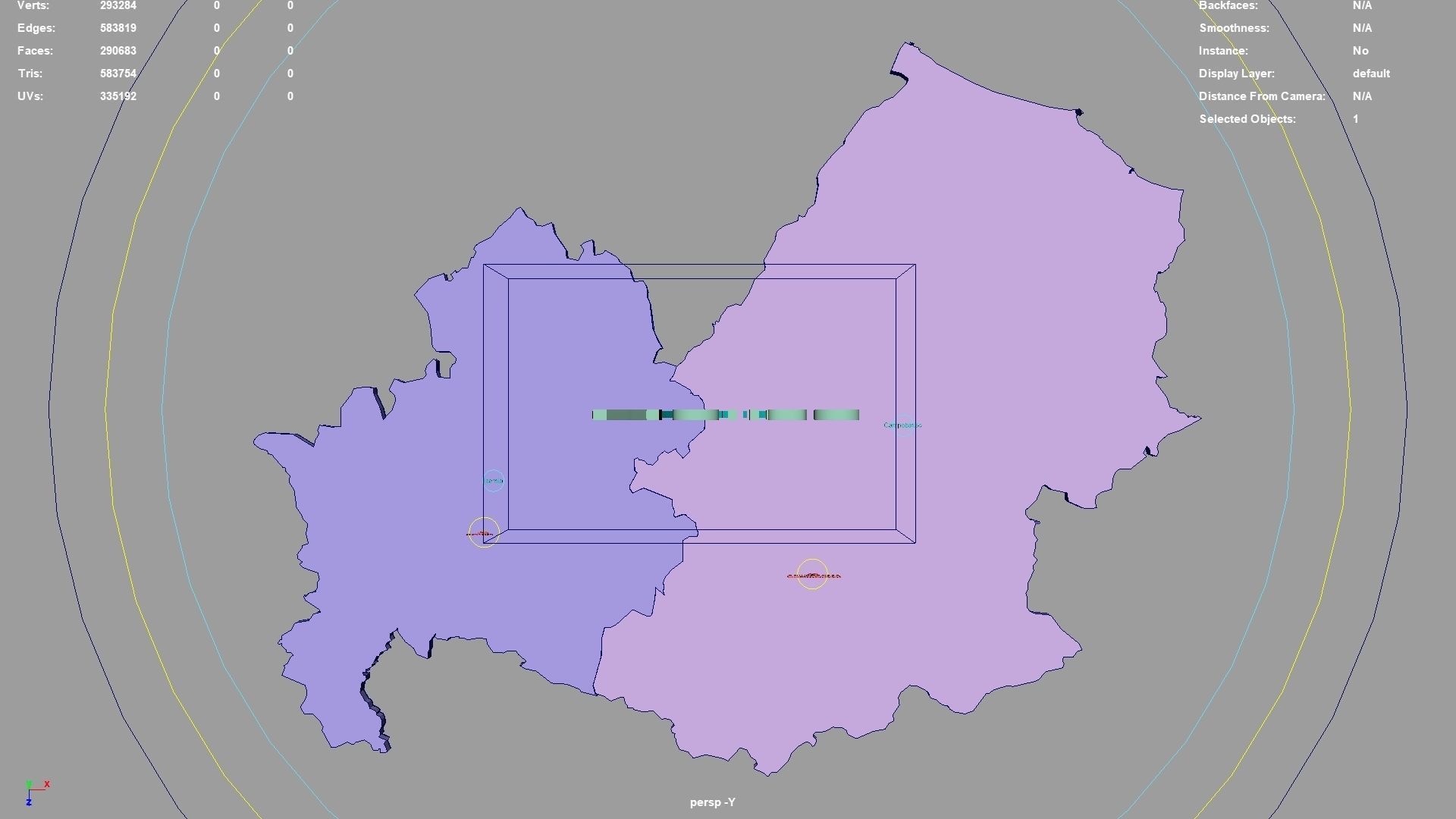Molise Italy map region geography political geographic 3D model rigged ...
