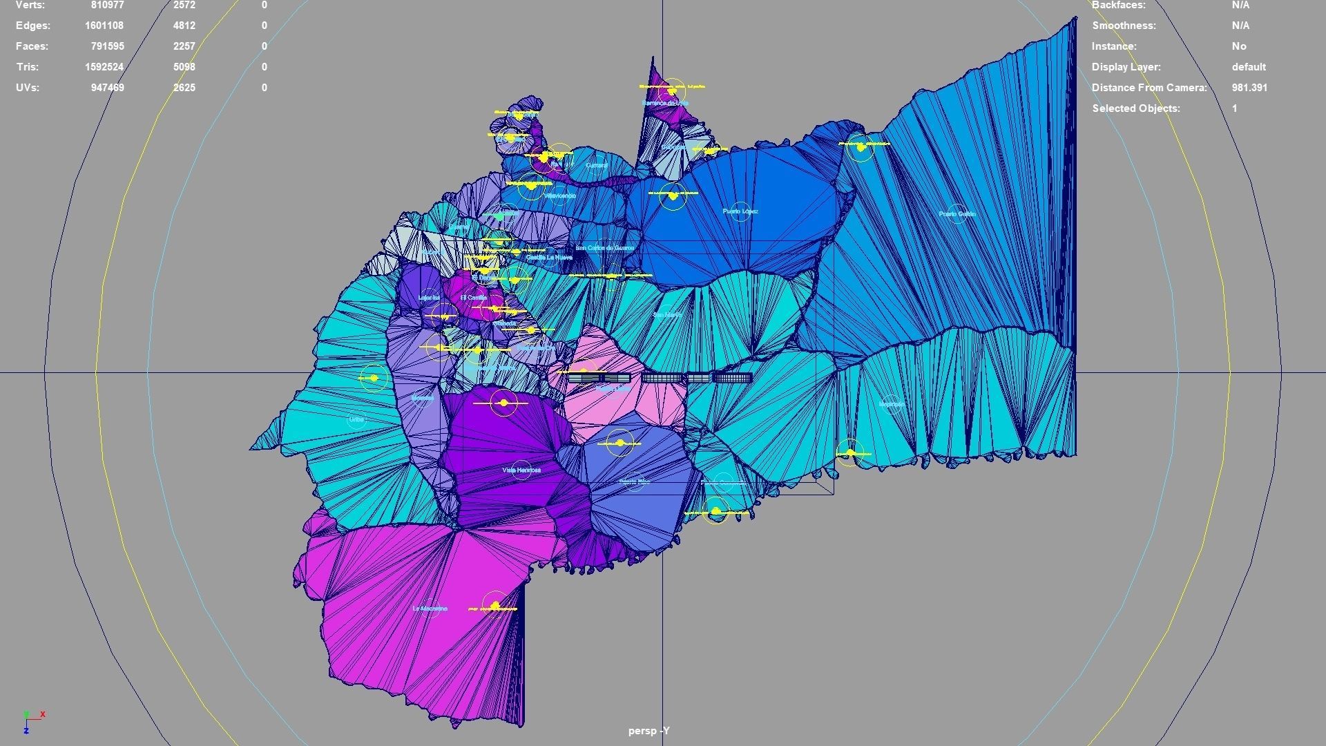 Meta RAP Especial Central Colombia map region geography 3D model rigged ...