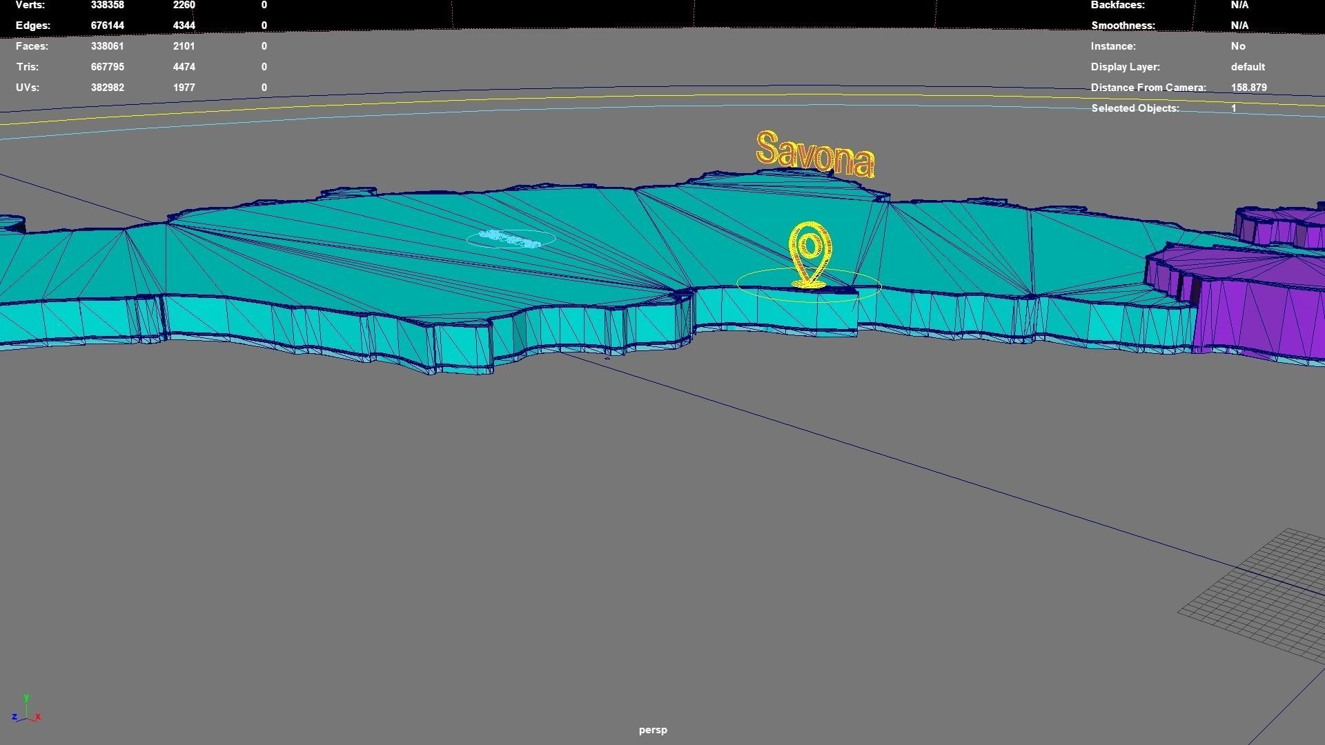 Liguria Italy map region geography political geographic 3D model rigged ...