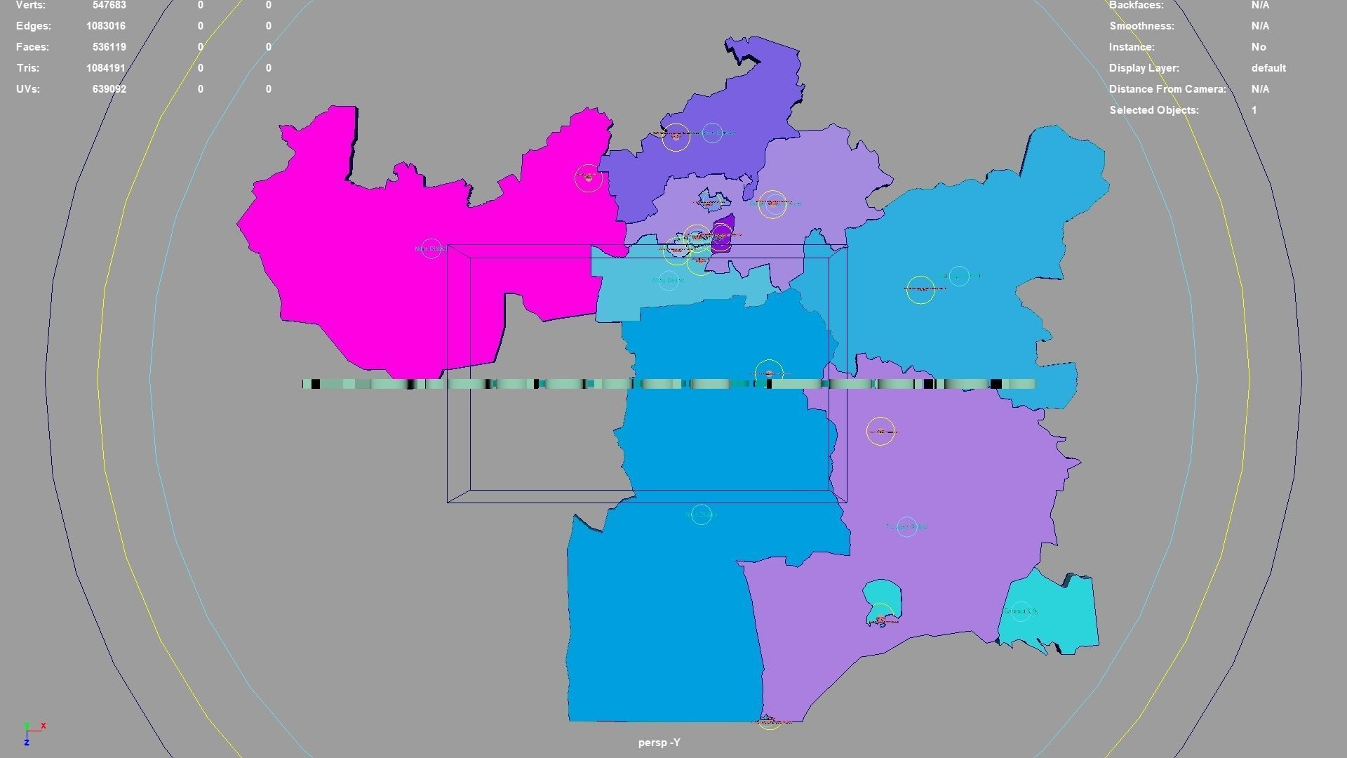 Karaganda Region Kazakhstan map region geography political 3D model ...