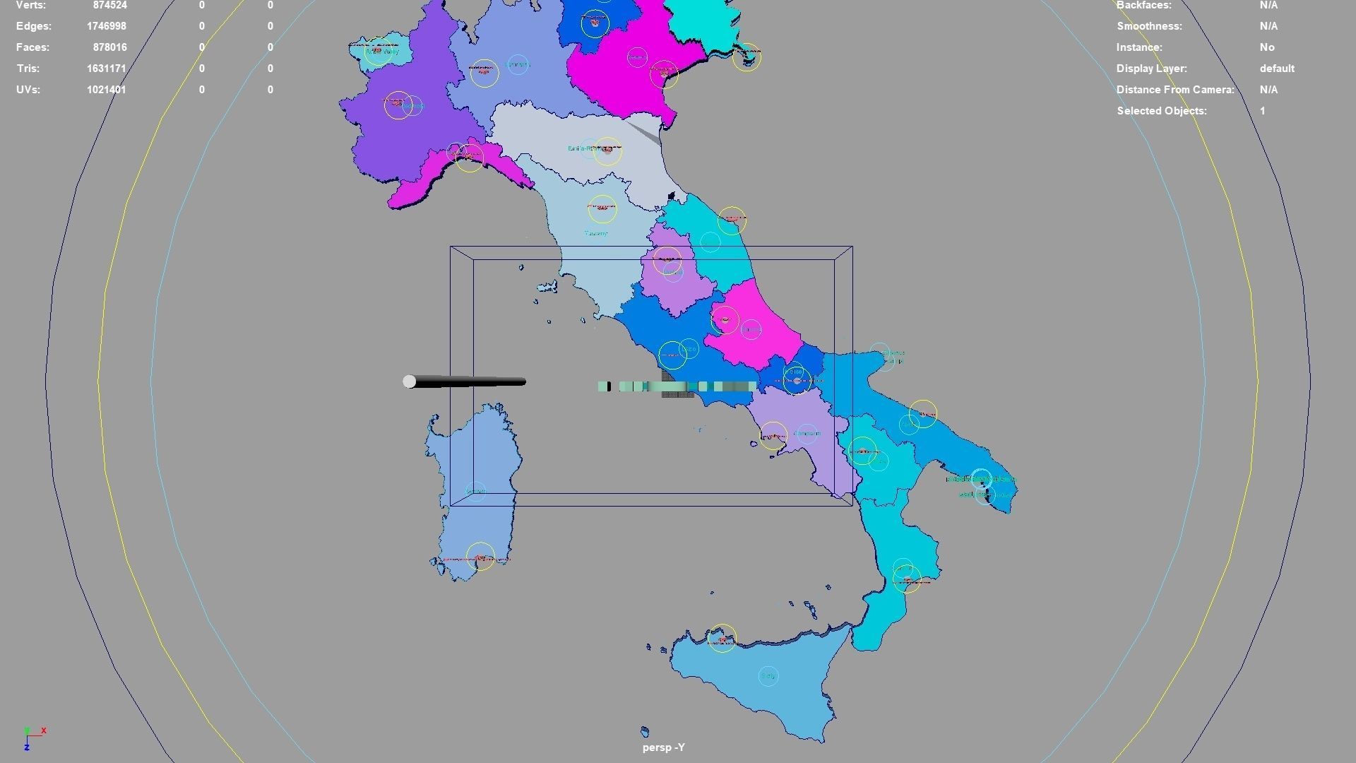Italy map region geography political geographic administrative 3D model rigged | CGTrader