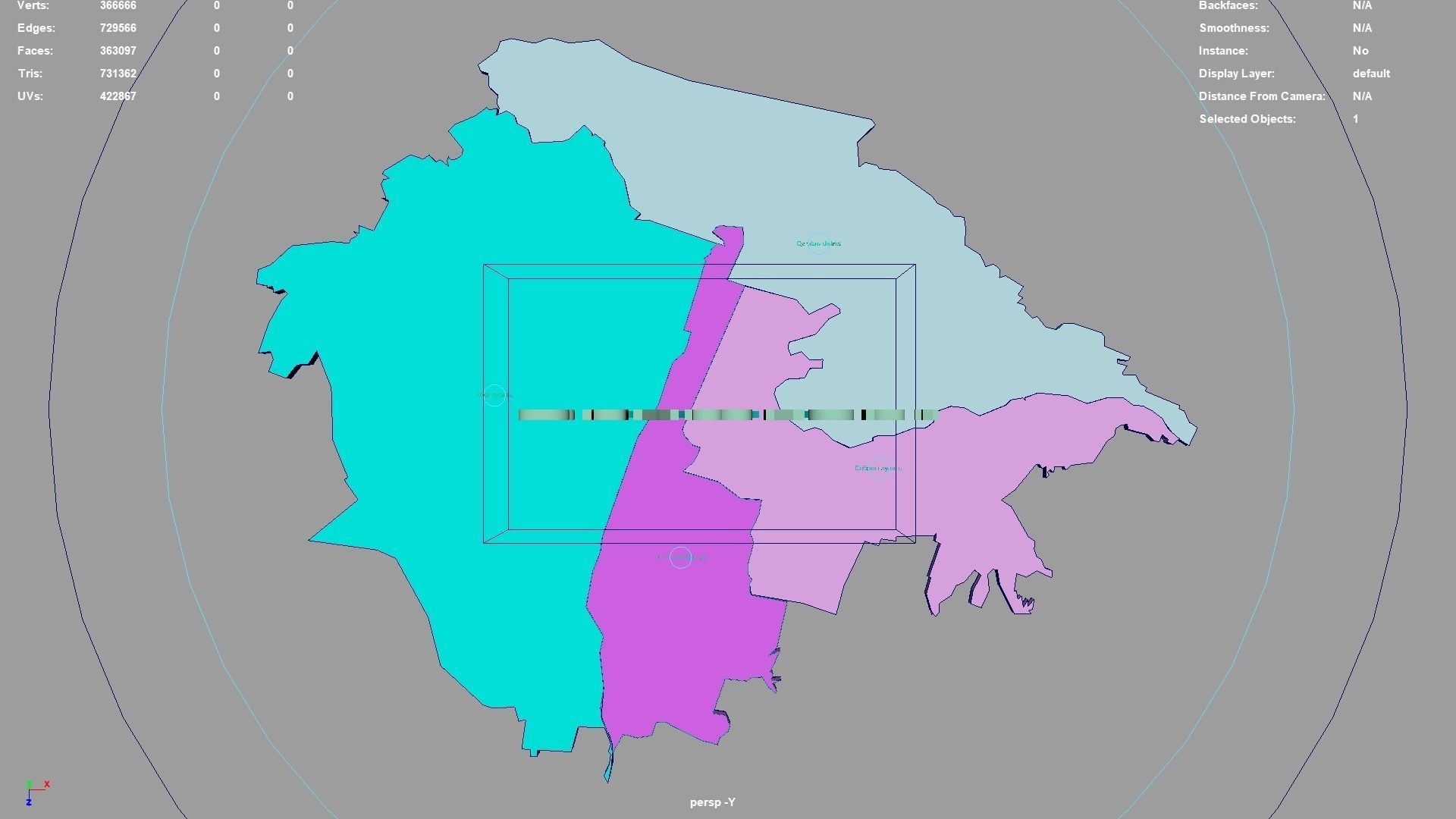 Shymkent Kazakhstan map region geography political geographic 3D model ...