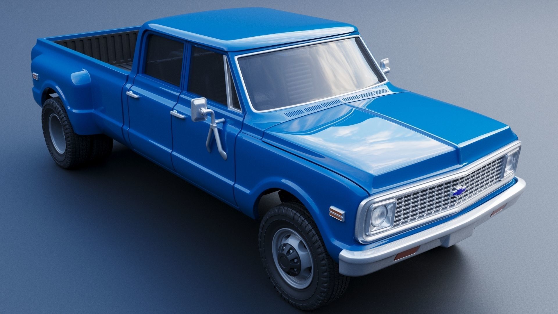 Chevrolet K10 Crew Cab Dually 1972 3D model 3D printable | CGTrader