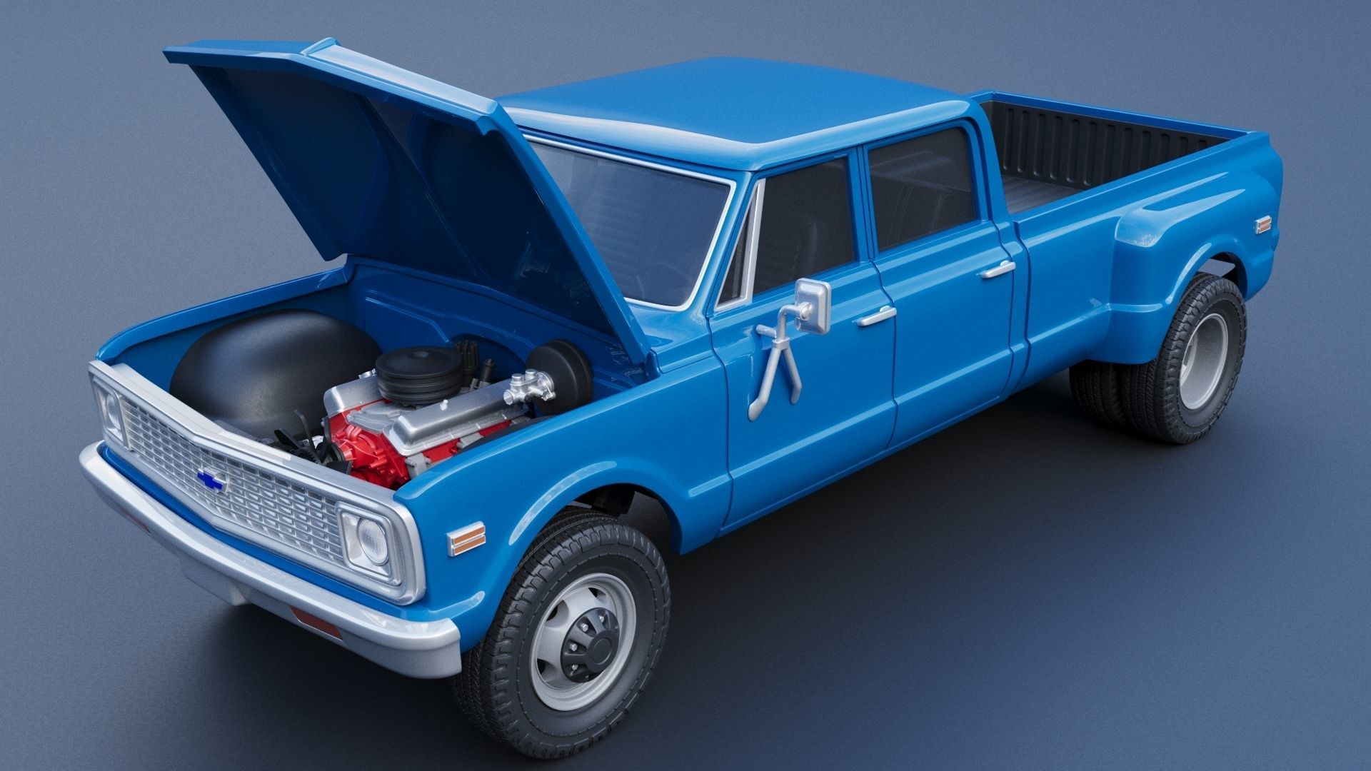Chevrolet K10 Crew Cab Dually 1972 3D model 3D printable | CGTrader