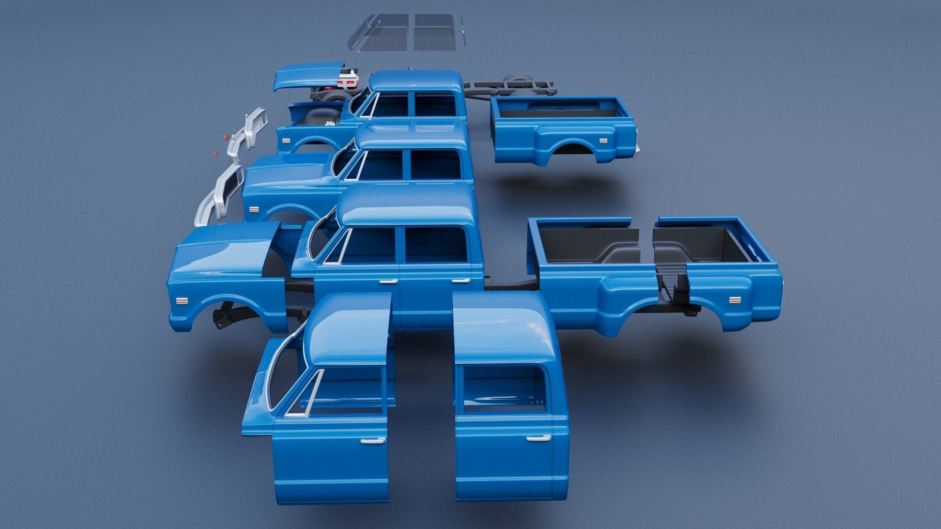 Chevrolet K10 Crew Cab Dually 1972 3D model 3D printable | CGTrader