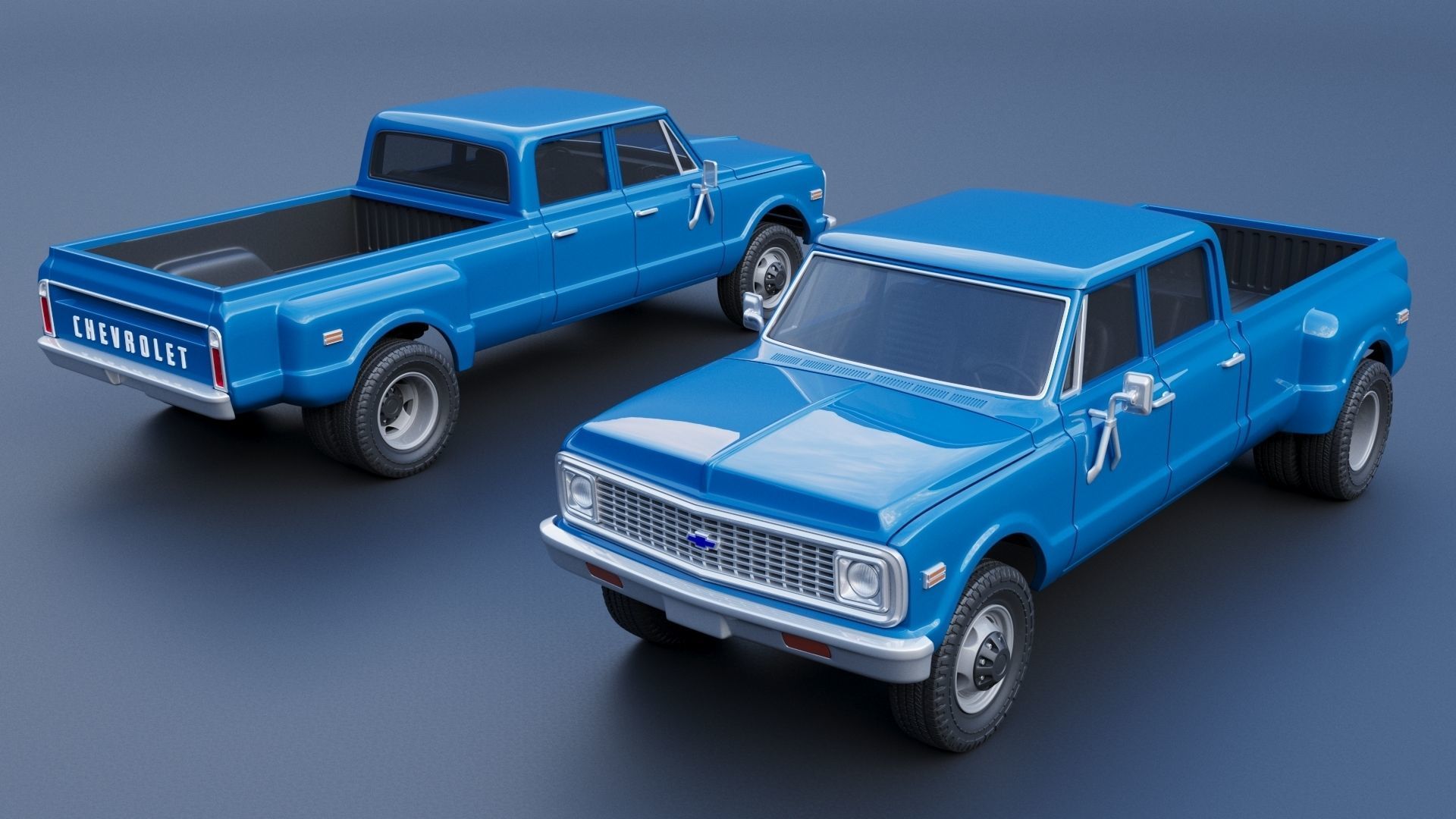 Chevrolet K10 Crew Cab Dually 1972 3D model 3D printable | CGTrader