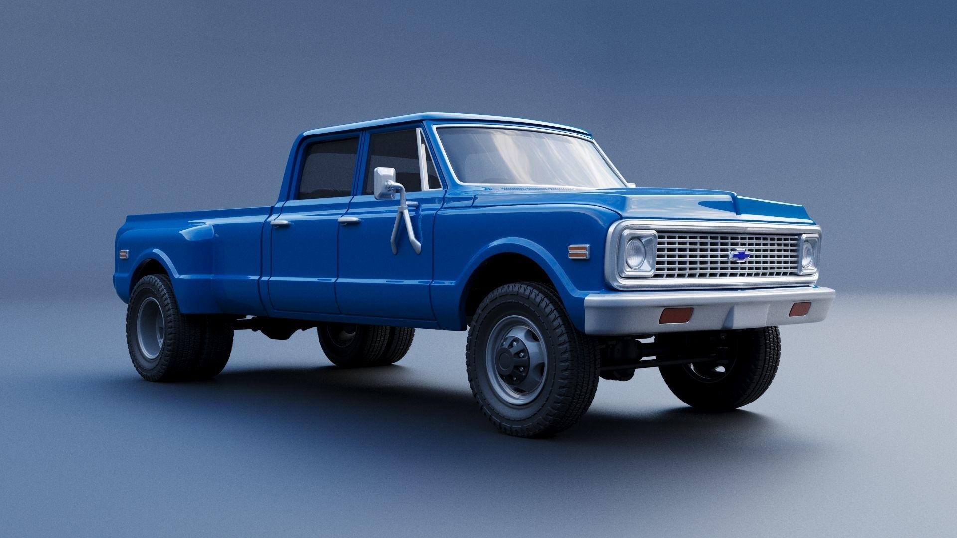 Chevrolet K10 Crew Cab Dually 1972 3D model 3D printable | CGTrader