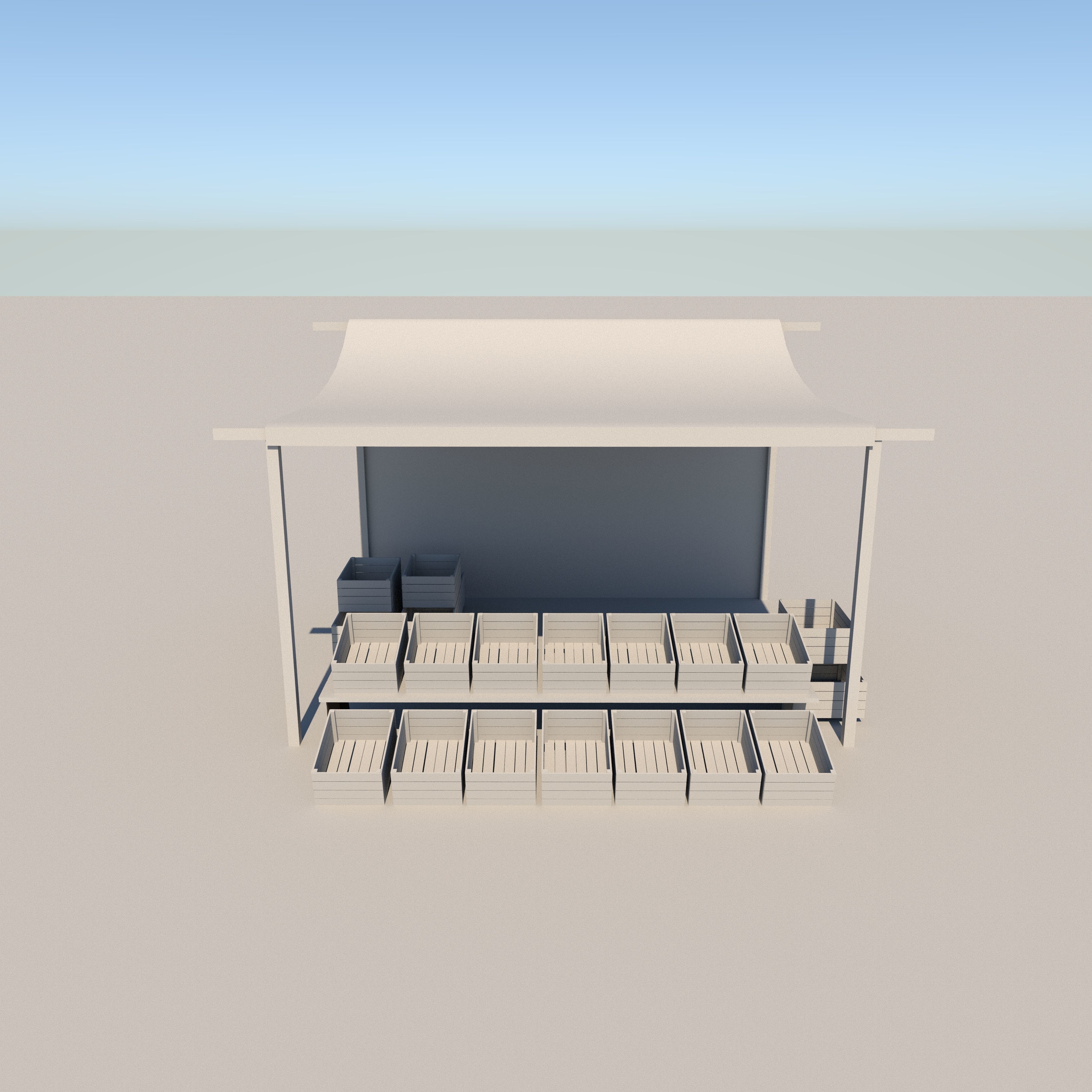 3D model market stall VR / AR / low-poly | CGTrader