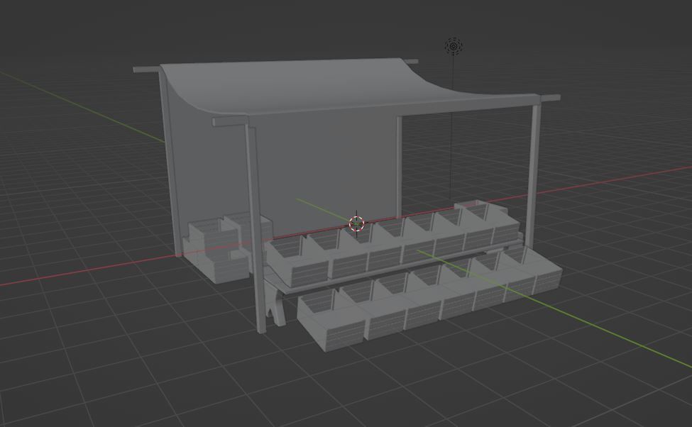 3D model market stall VR / AR / low-poly | CGTrader