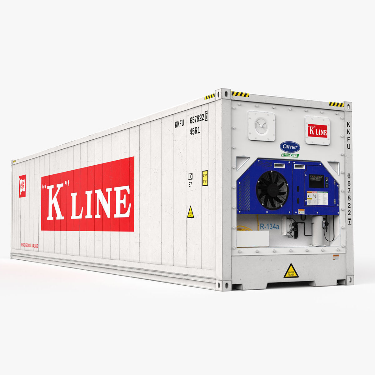 40ft K-LINE Container Reefer CARRIER 3D model | CGTrader