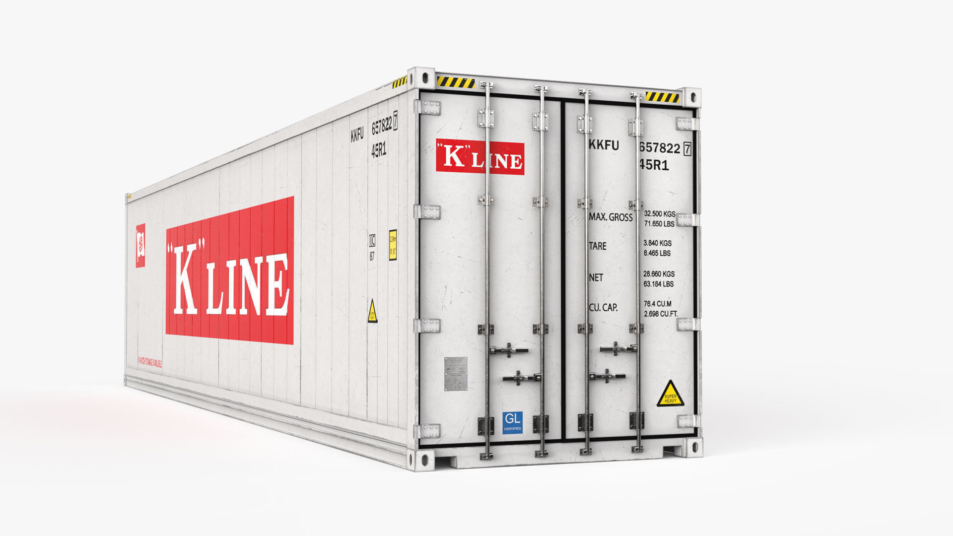 40ft K-LINE Container Reefer CARRIER 3D model | CGTrader