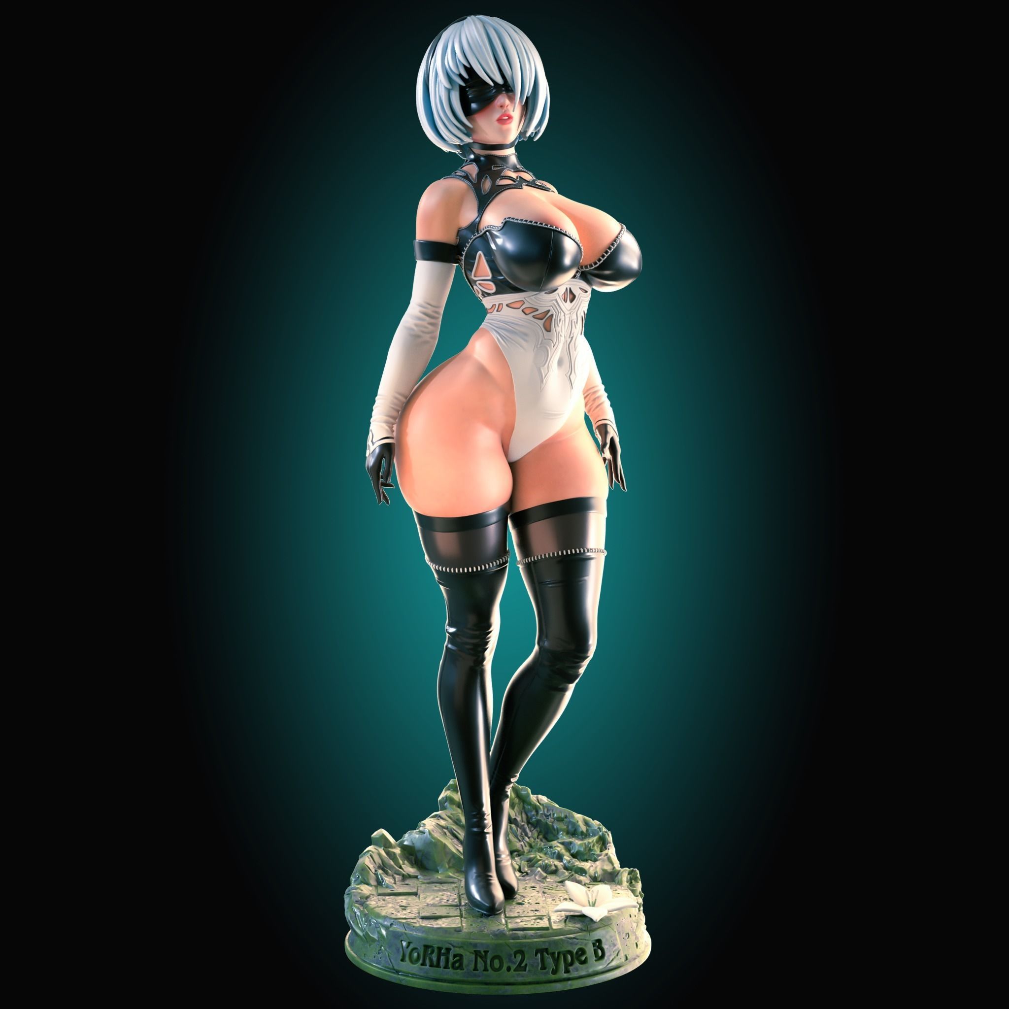 2B ULTRA THICC YORHA NO2 TYPE B NIER AUTOMATA 3D model 3D printable | CGTrader