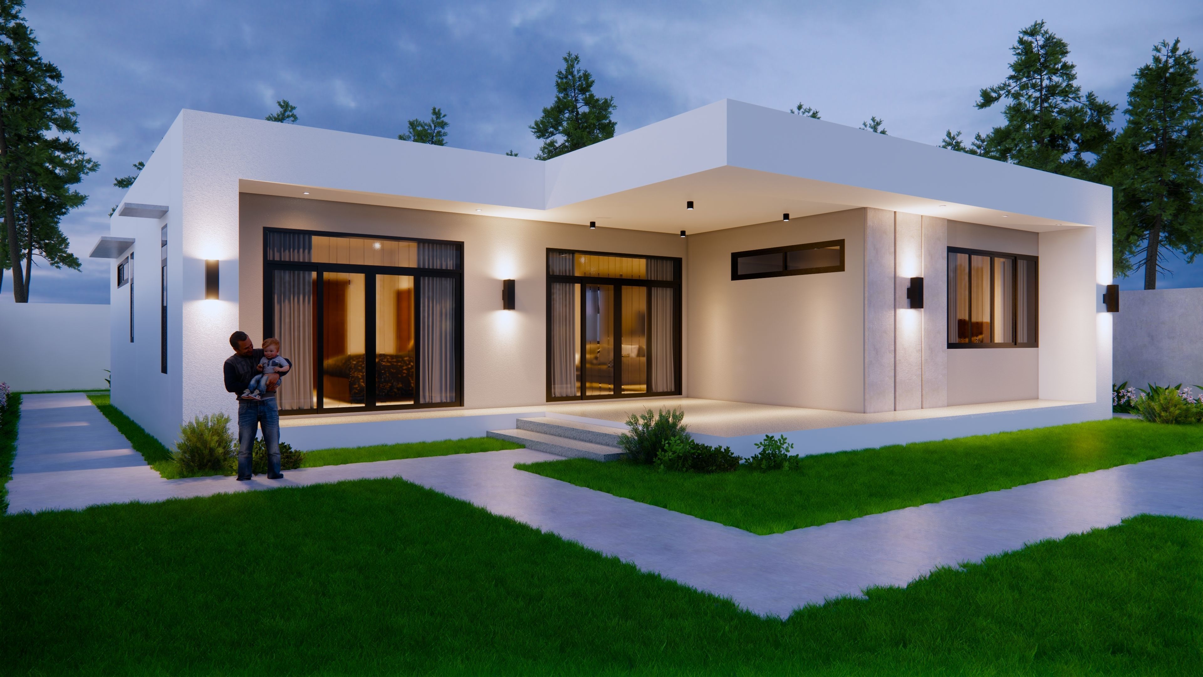 modern house design 3D model | CGTrader