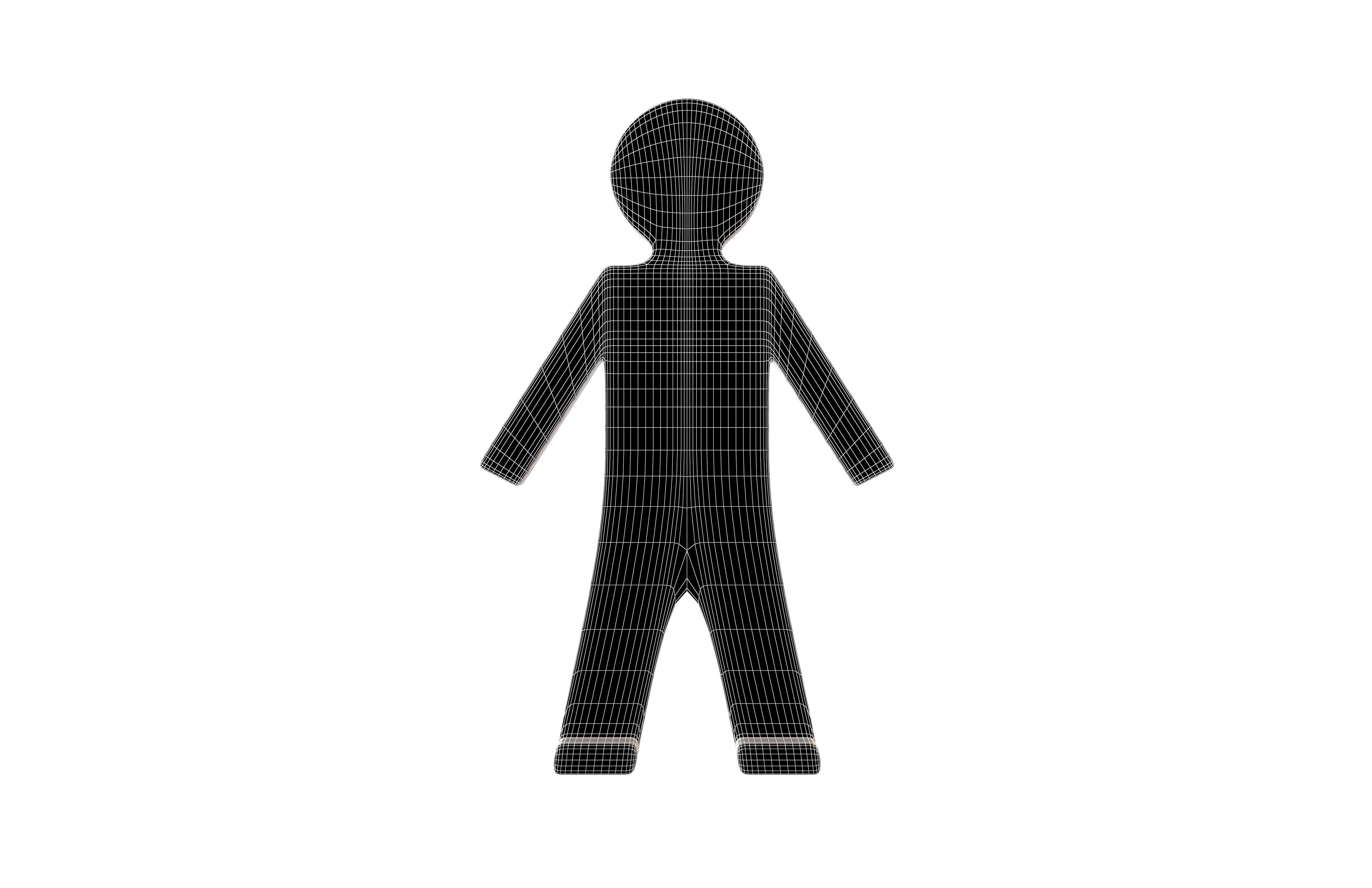 3D model Plastic Stickman Stand v1 004 VR / AR / low-poly | CGTrader