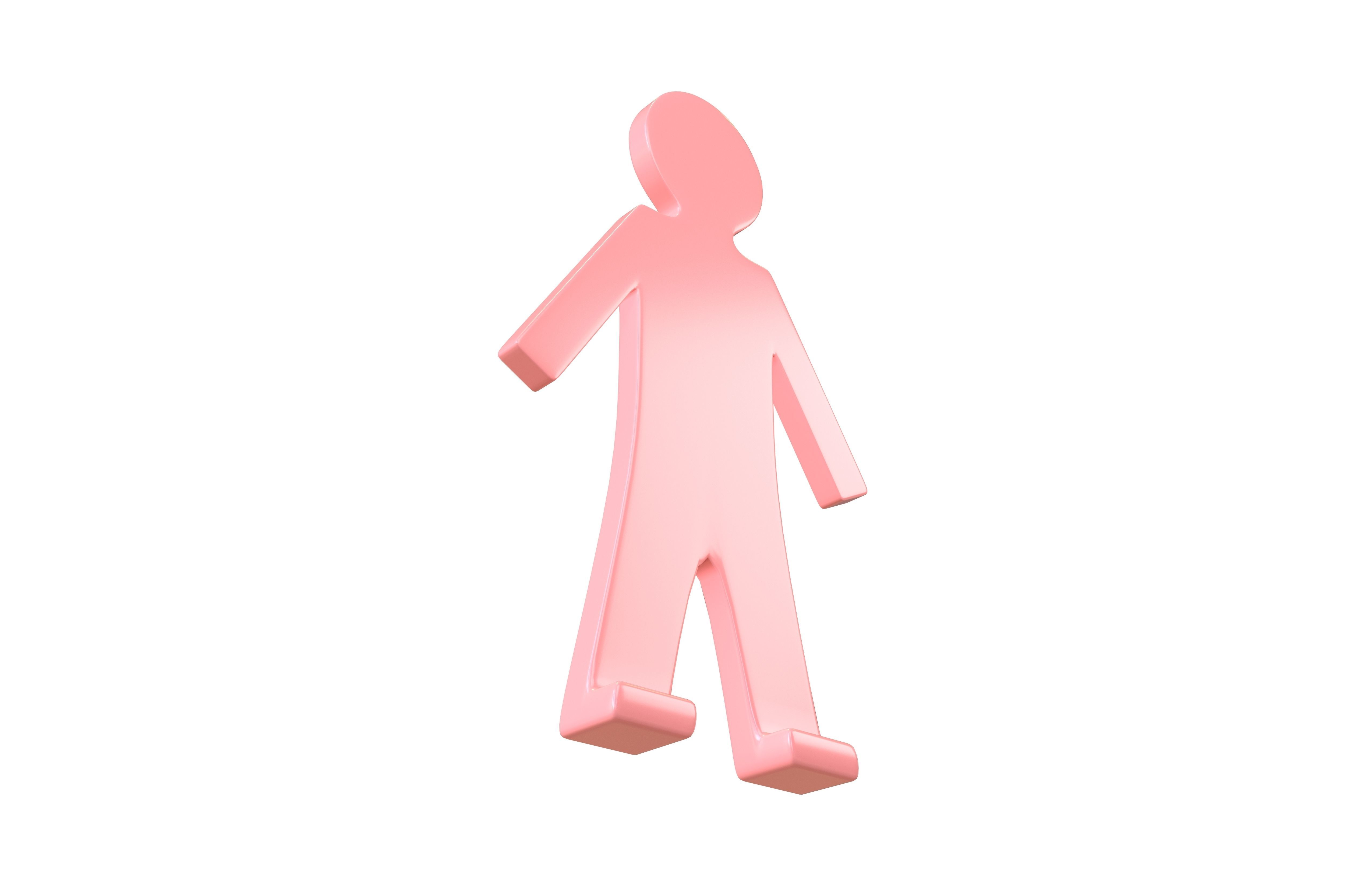 3D model Plastic Stickman Stand v1 004 VR / AR / low-poly | CGTrader