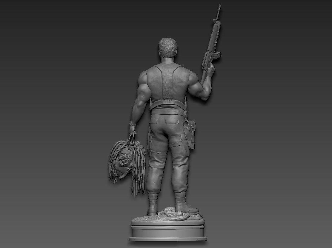 Predator 1987 Major Alan Dutch 3D model 3D printable | CGTrader