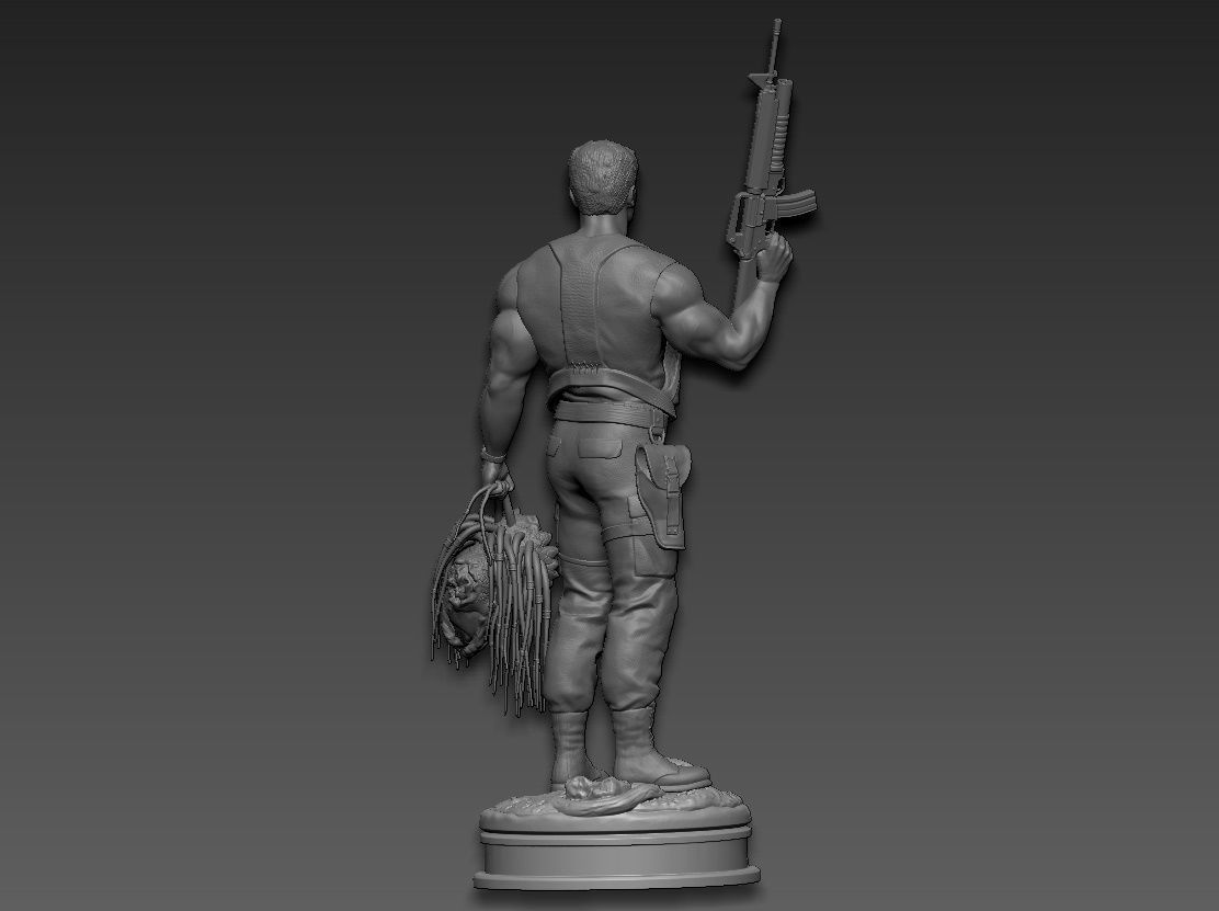 Predator 1987 Major Alan Dutch 3D model 3D printable | CGTrader