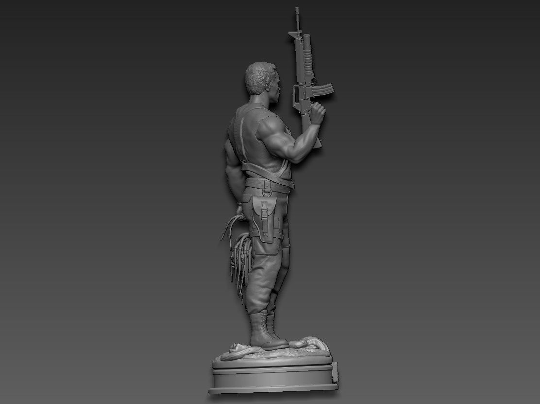 Predator 1987 Major Alan Dutch 3D model 3D printable | CGTrader