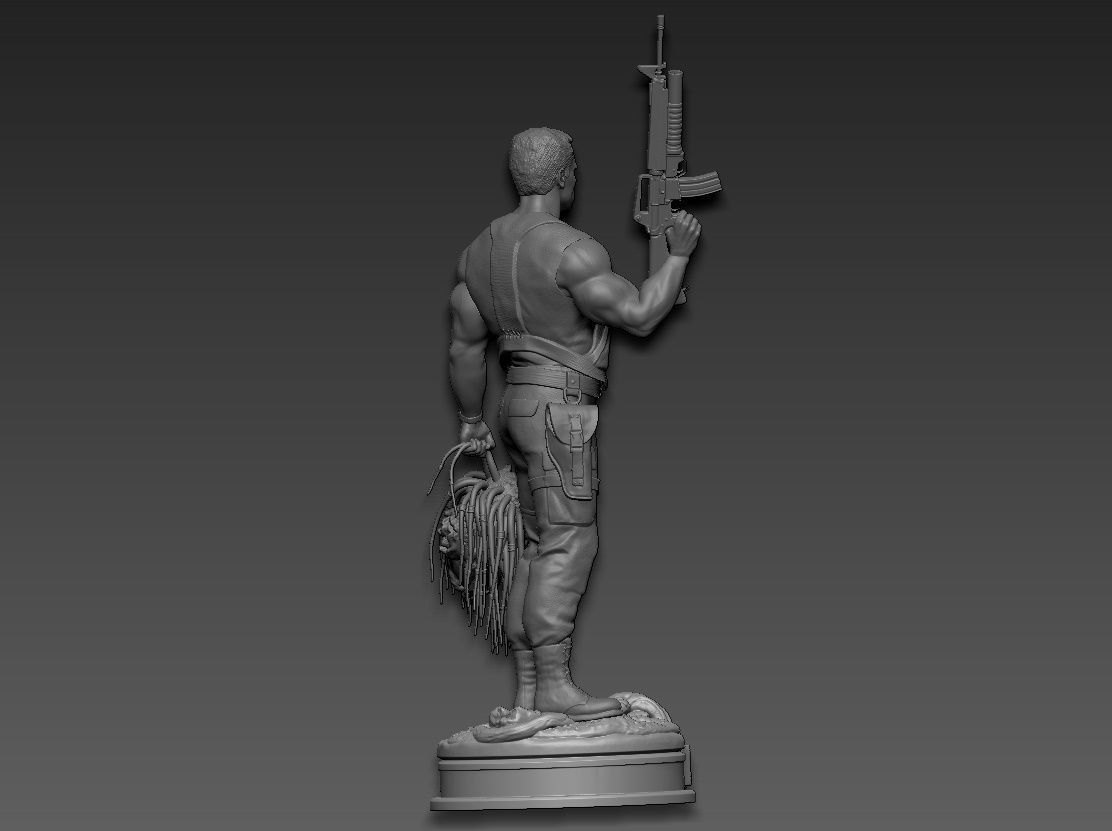 Predator 1987 Major Alan Dutch 3D model 3D printable | CGTrader