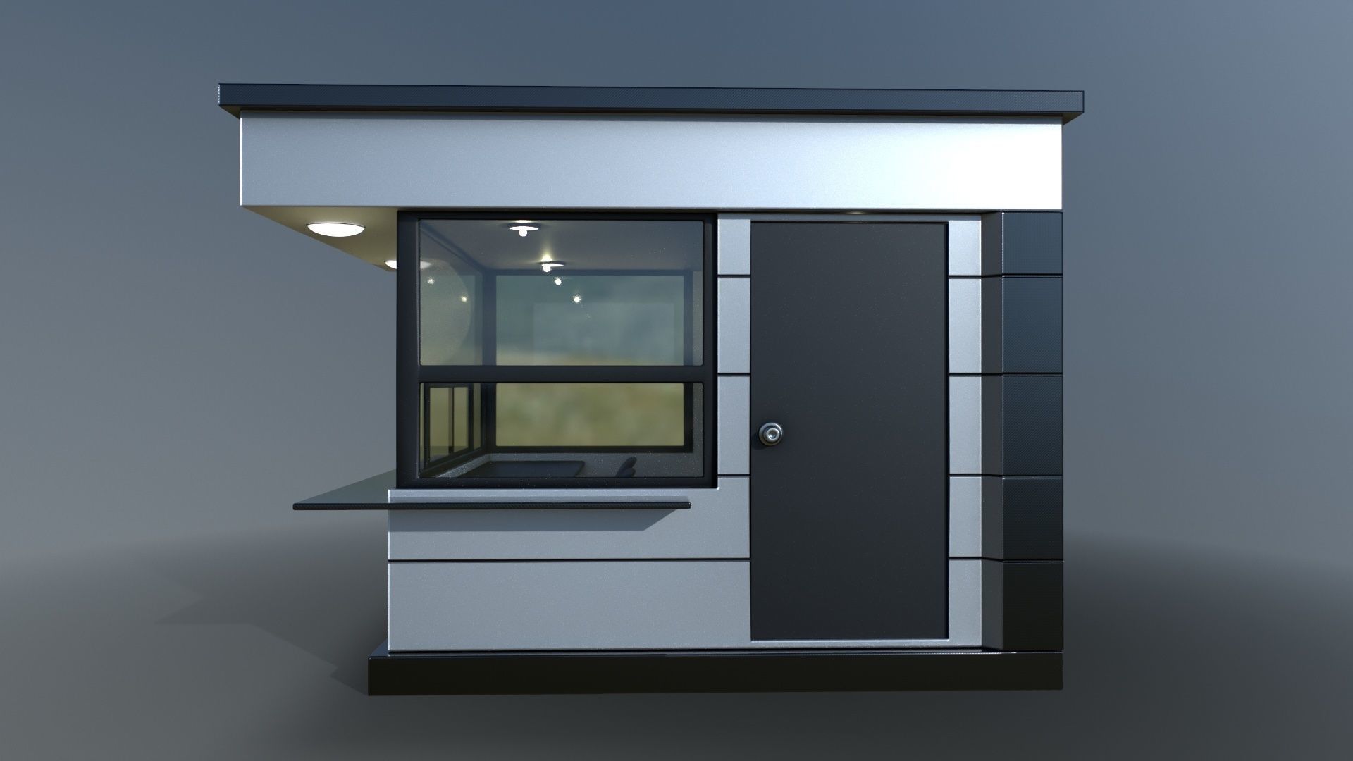 3D model Security Guard Room Booth VR / AR / low-poly | CGTrader