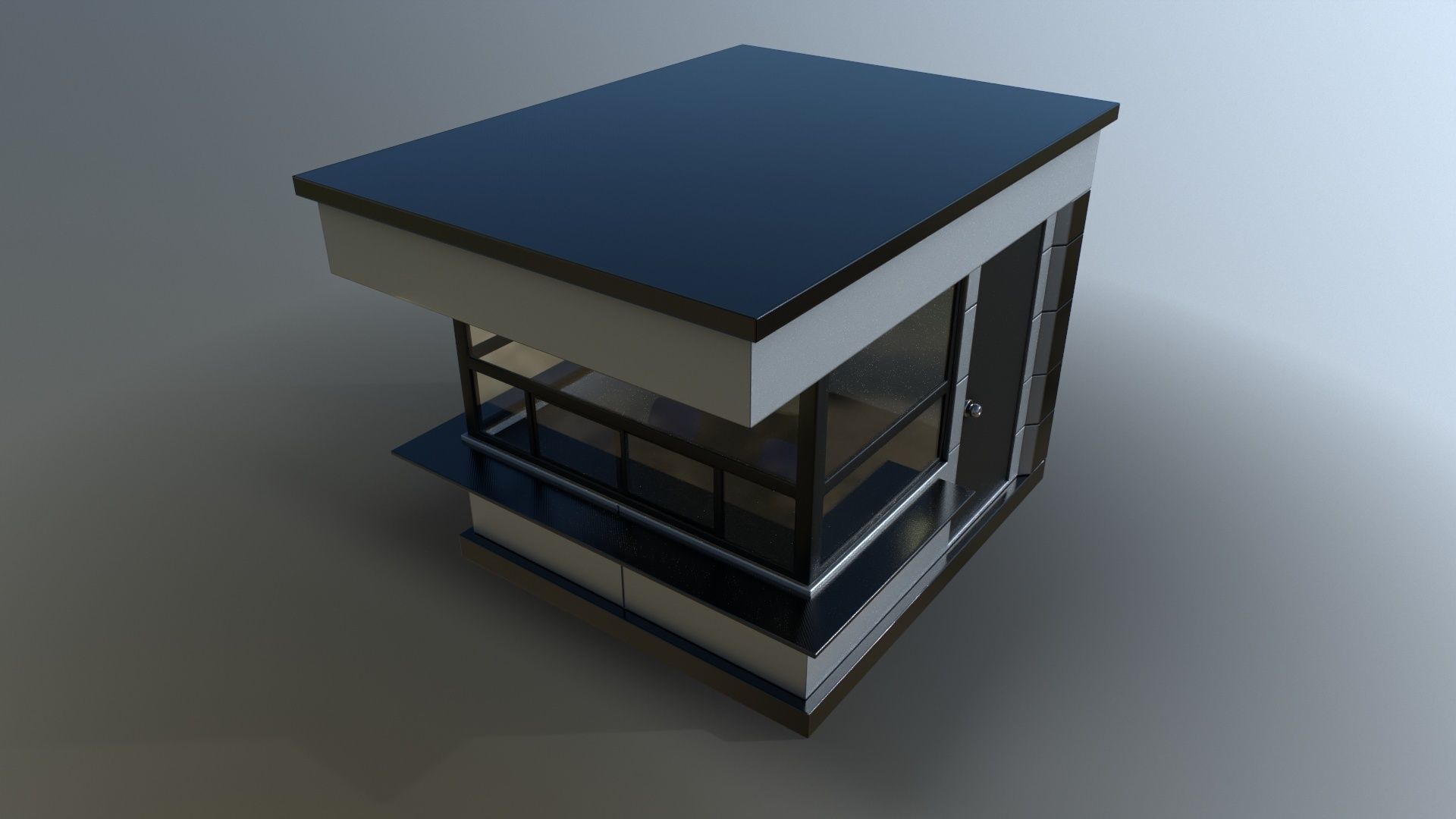 3D model Security Guard Room Booth VR / AR / low-poly | CGTrader