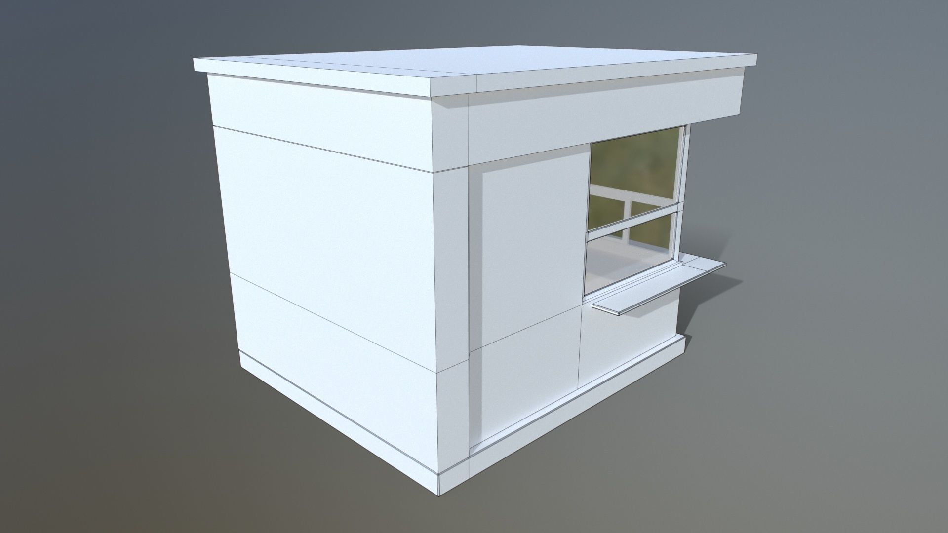 3D model Security Guard Room Booth VR / AR / low-poly | CGTrader