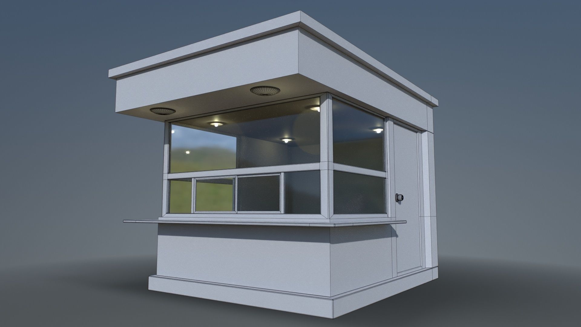 3D model Security Guard Room Booth VR / AR / low-poly | CGTrader