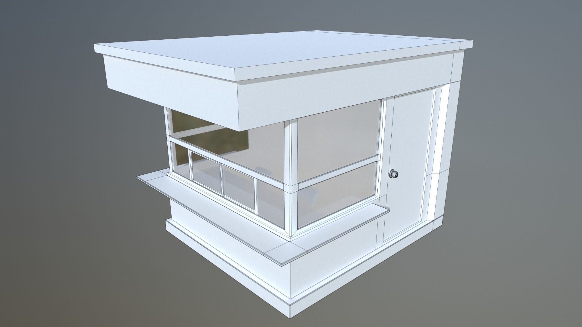3D model Security Guard Room Booth VR / AR / low-poly | CGTrader