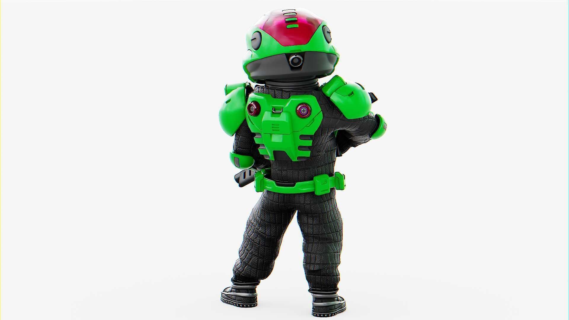 Cyber Soldier Rigged for Unreal Engine - Unity - MIXAMO 3D model rigged ...