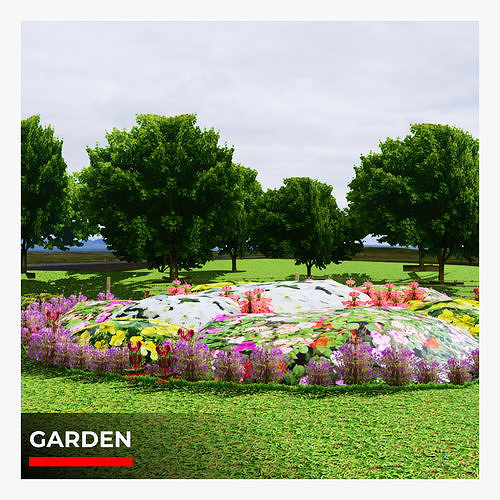 3D model Garden VR / AR / low-poly | CGTrader