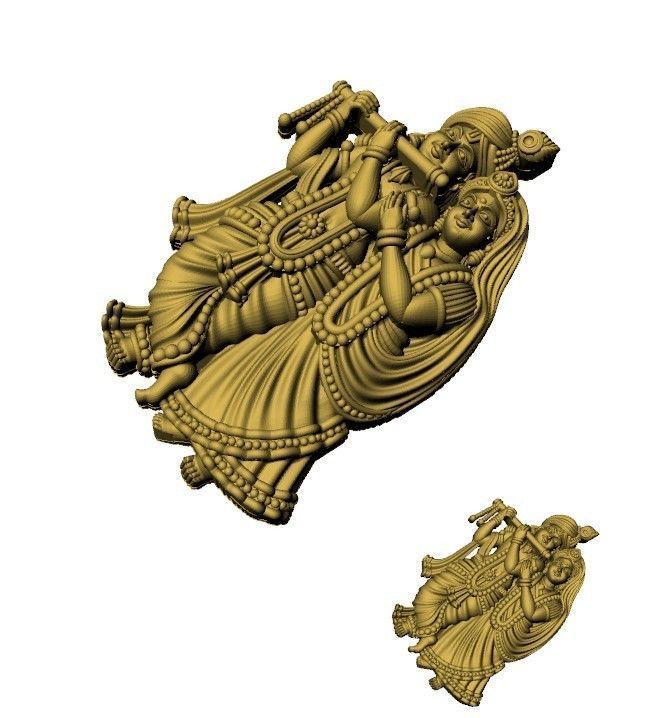 Radha Krishna 3D model 3D printable | CGTrader