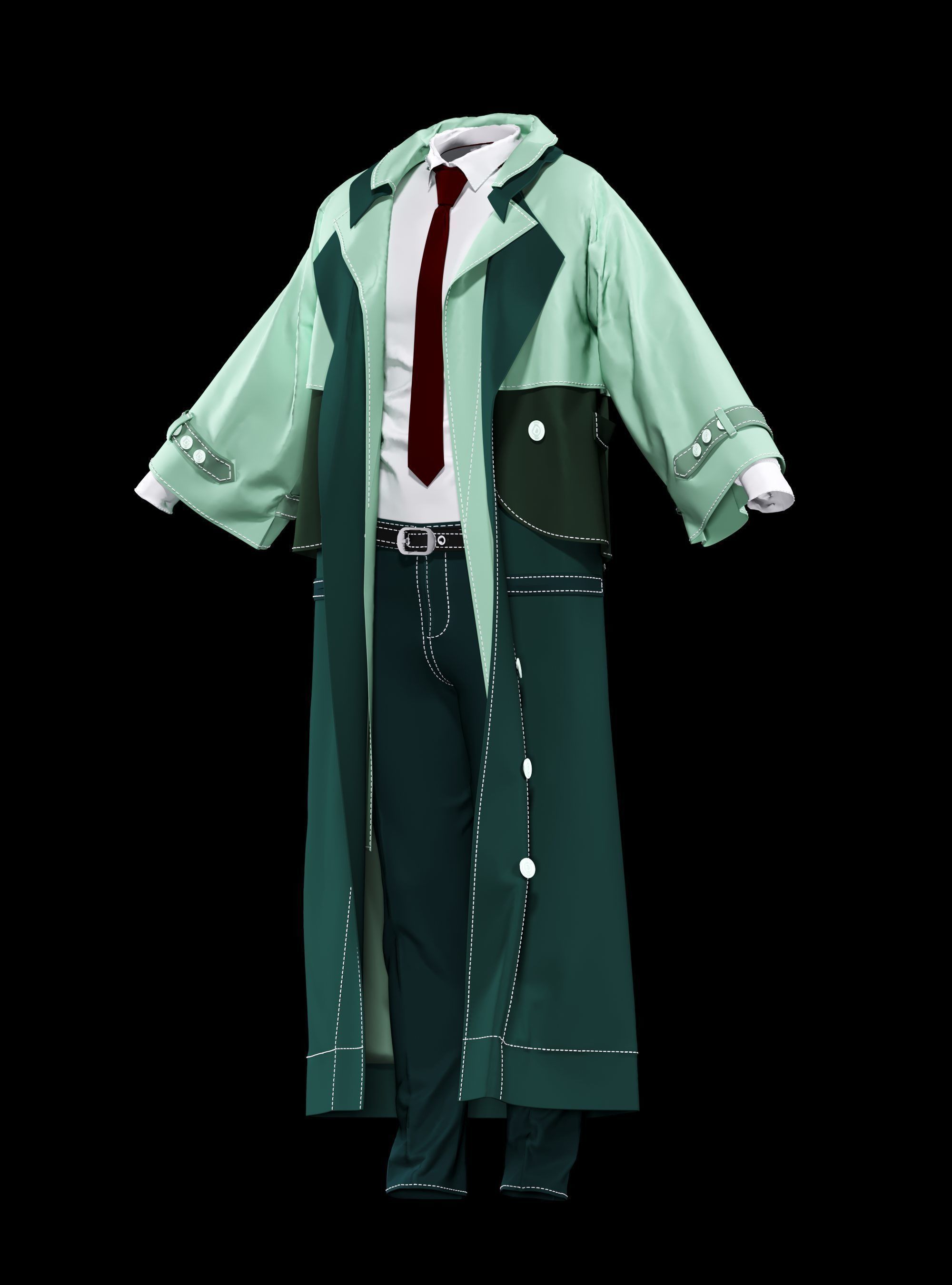 Layered coat model 3D model | CGTrader