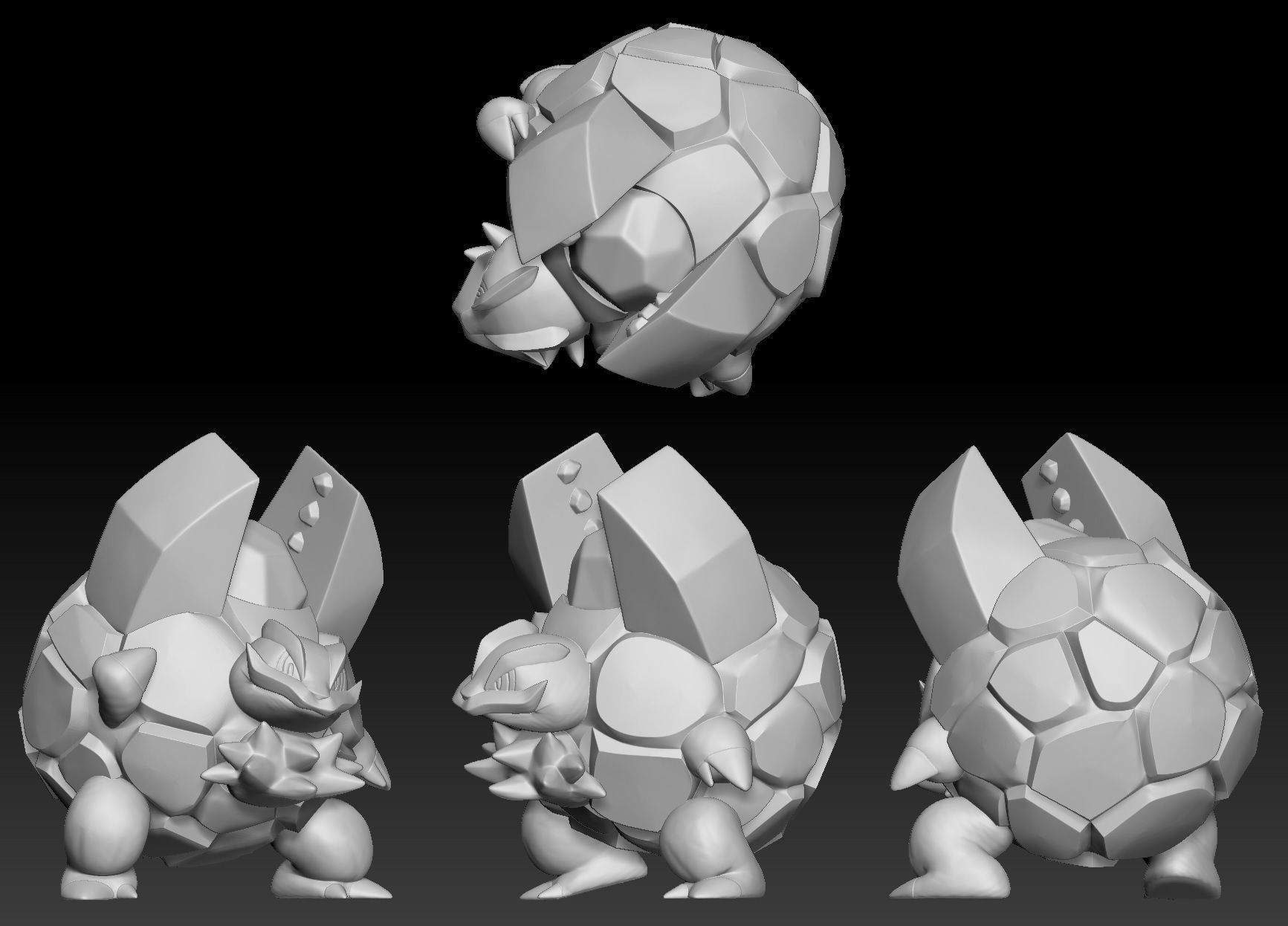 Pokemon Alolan Geodude Graveler Golem 3D model 3D printable | CGTrader
