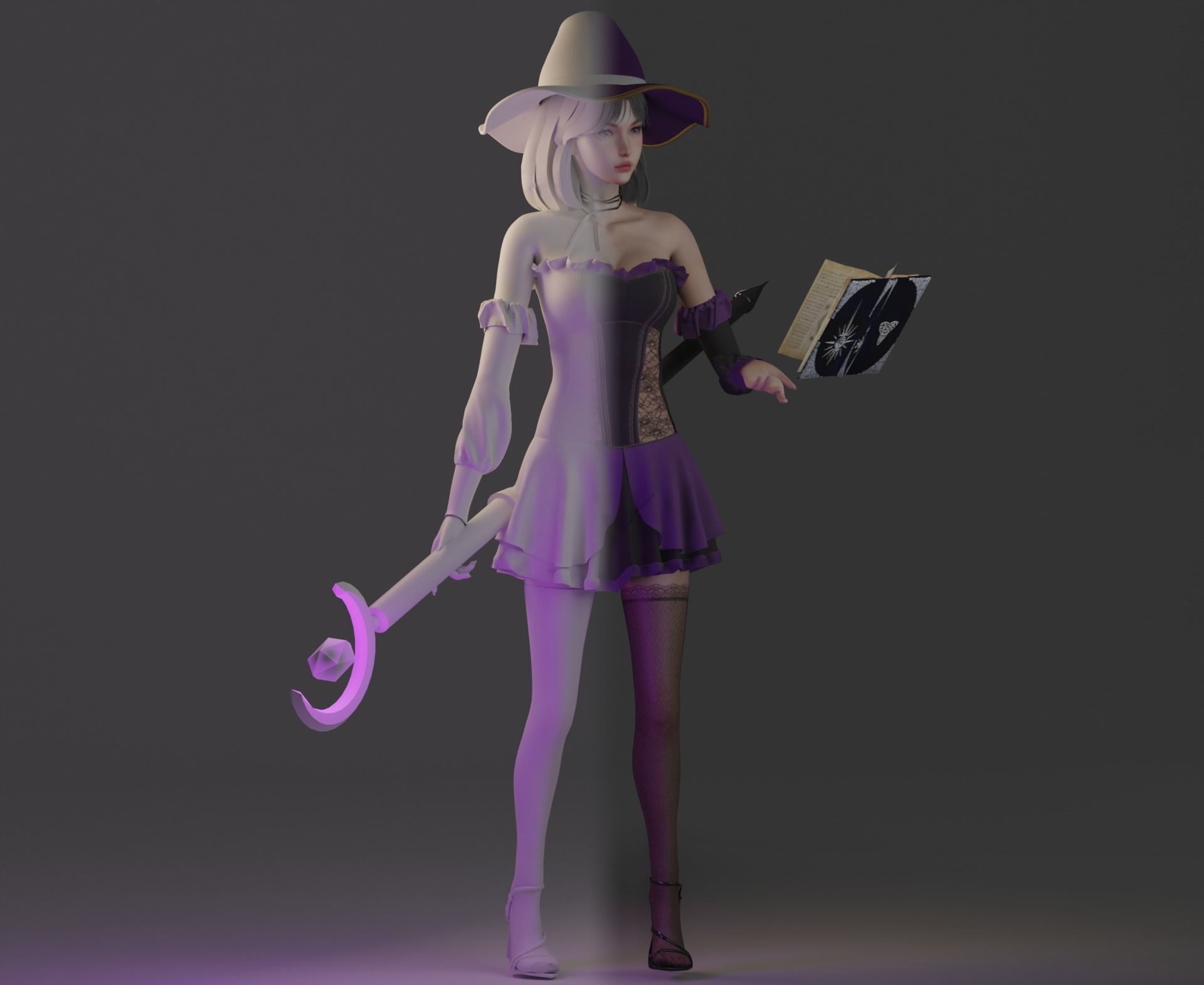 3D model Witch Girl - Game Ready VR / AR / low-poly | CGTrader