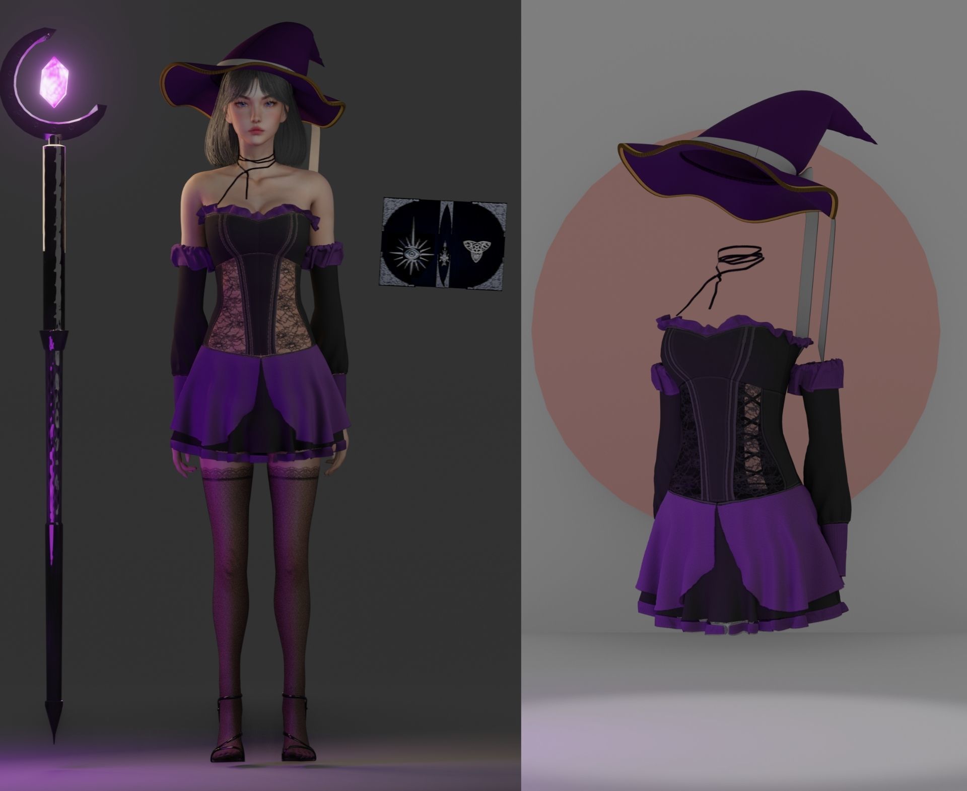 3D model Witch Girl - Game Ready VR / AR / low-poly | CGTrader